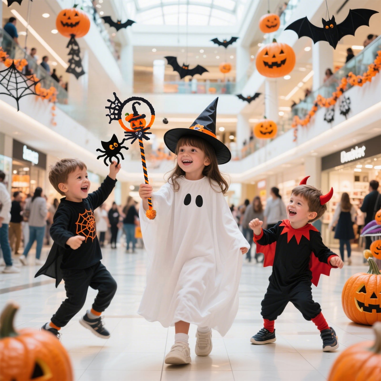 wtgtog Halloween Wizard Hat Hanging Ghost Night Light, Plastic Spooky ...