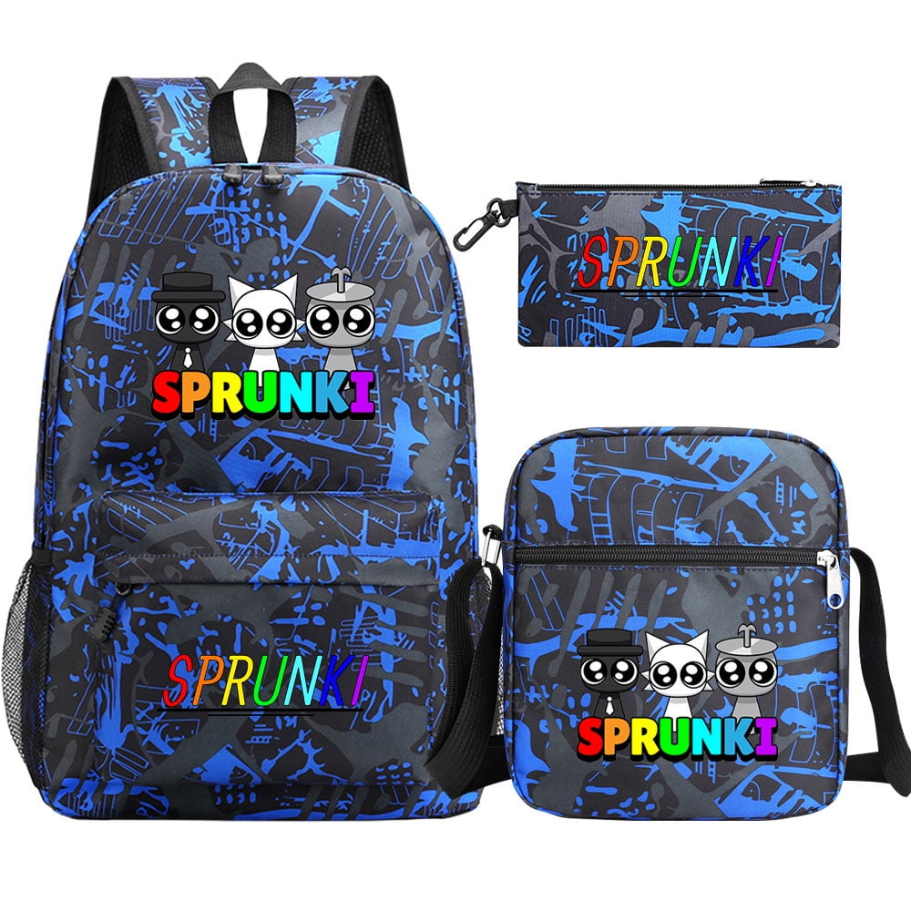 wuhagang Sprunki Adventure Set: Juvenile cartoon backpack, Pencil Case ...