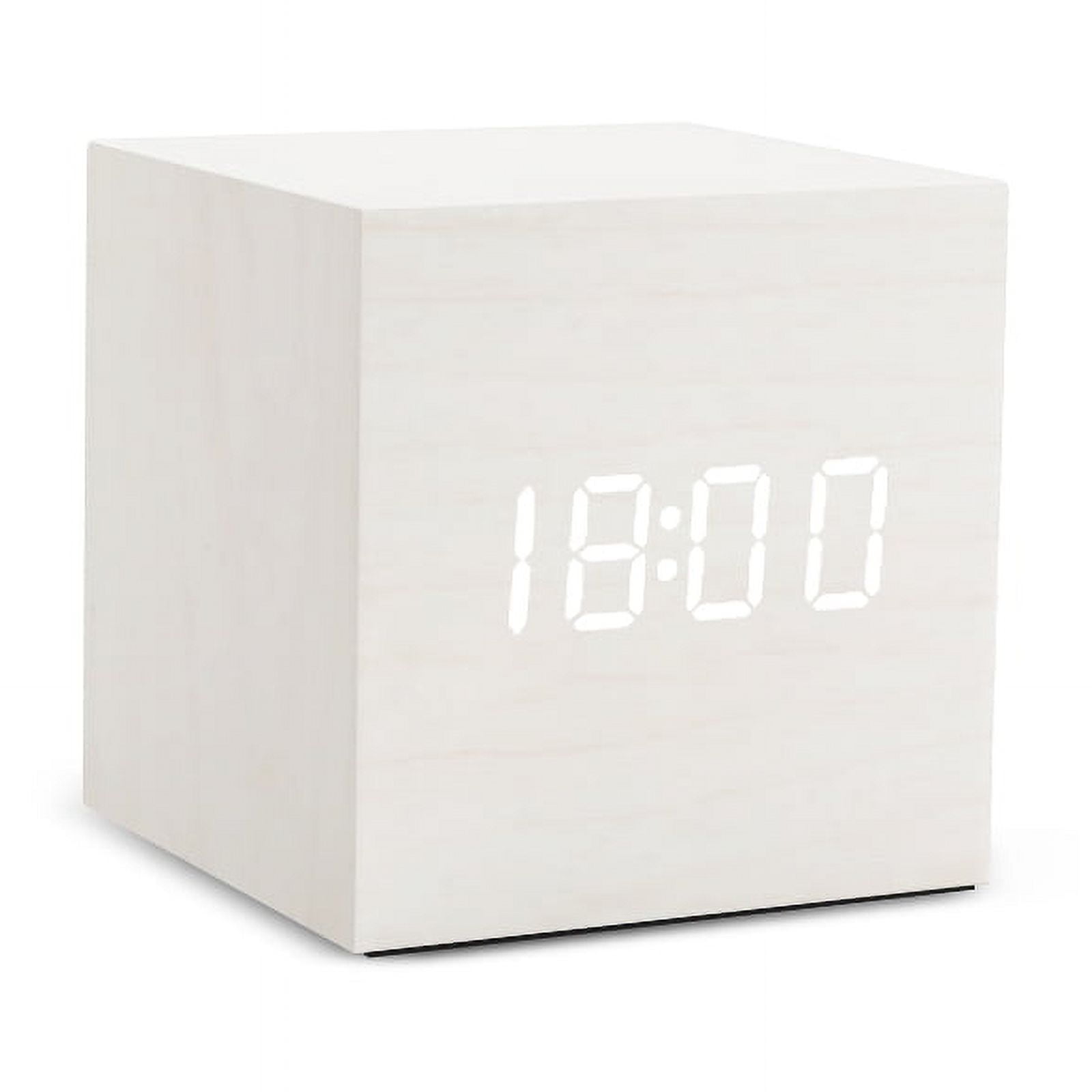 wuyuhangppo Alarm Clock LED Wooden Watch Table Voice Control Digital ...