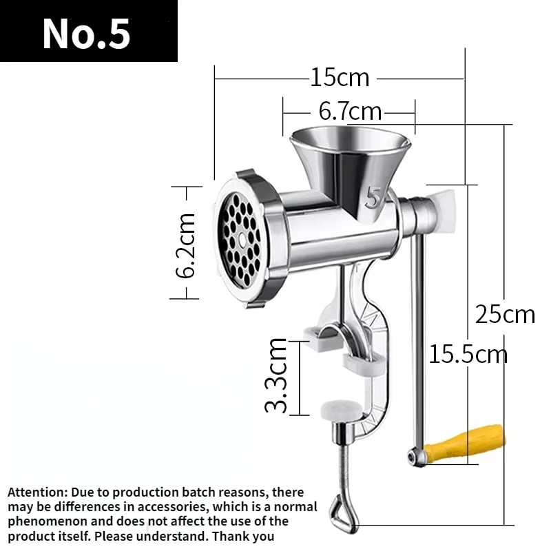wuyuhangppo Heavy Duty Hand Operated Manual Kitchen Meat Mincer Noodles ...