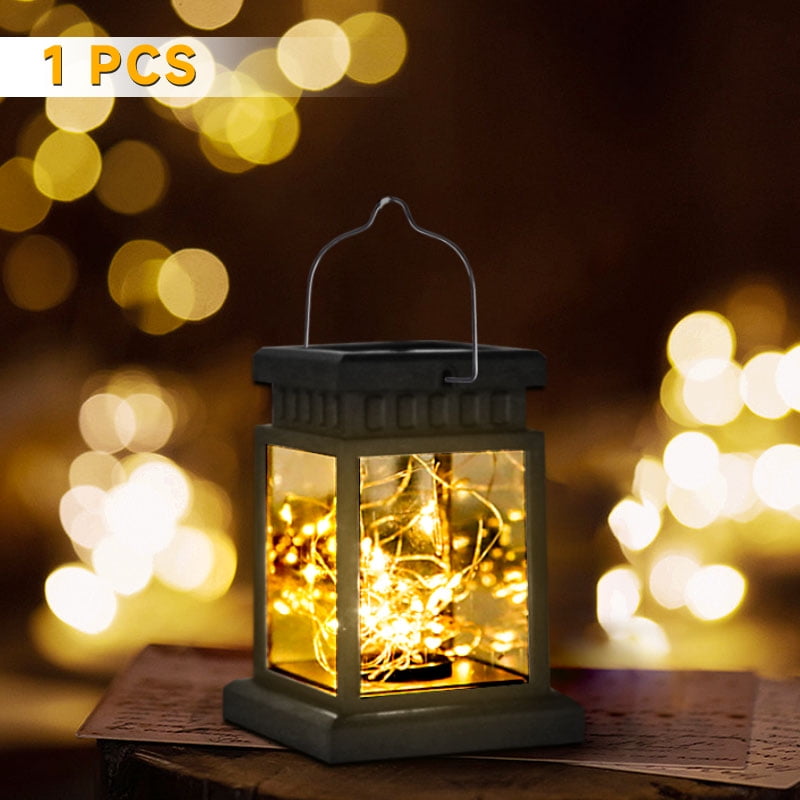 wuyuhangppoLED Solar Lights Outdoor Focus Floor Lanterns Panel Candle ...