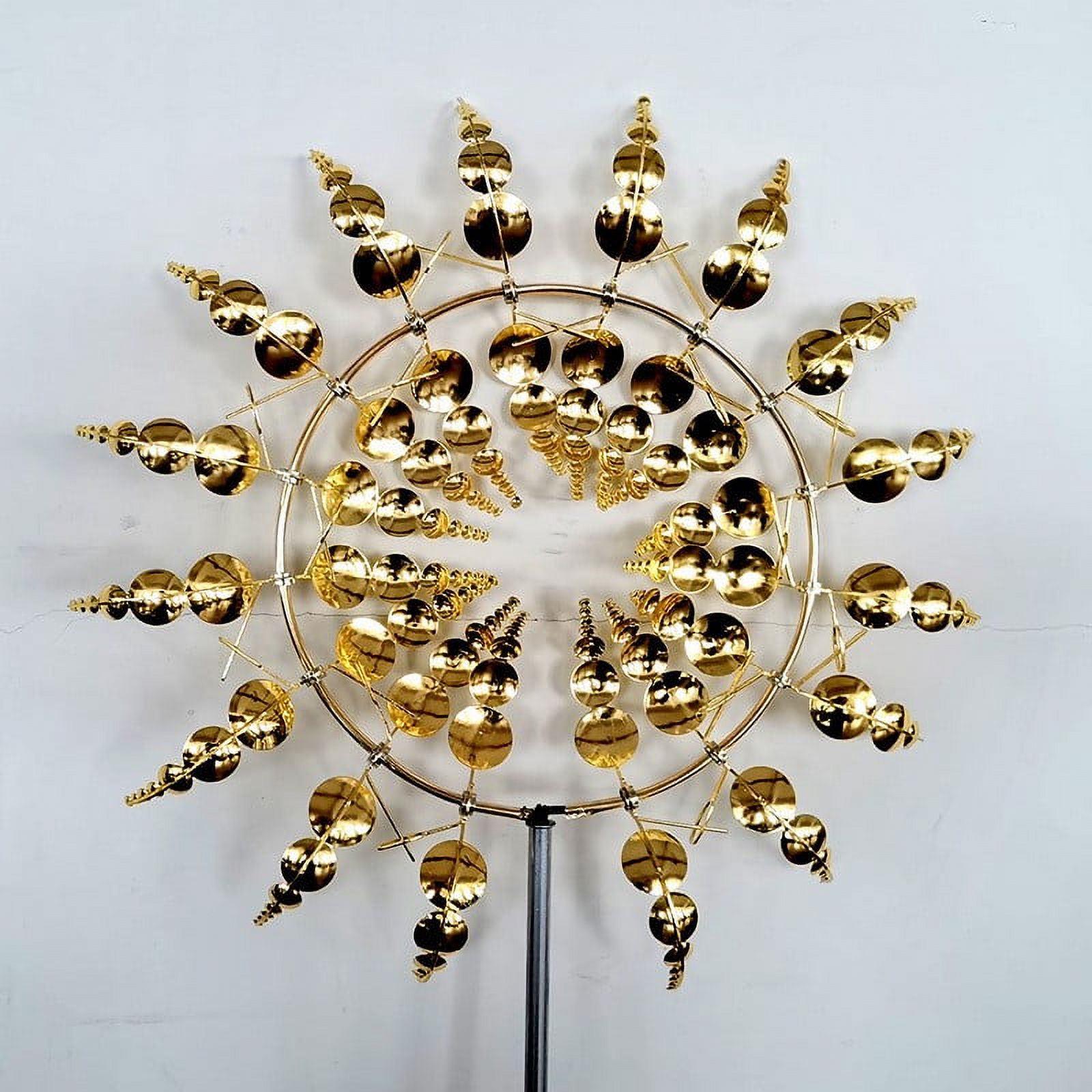 wuyuhangppoOutdoor Metal Windmill Wind Spinner Rotating Garden Art ...