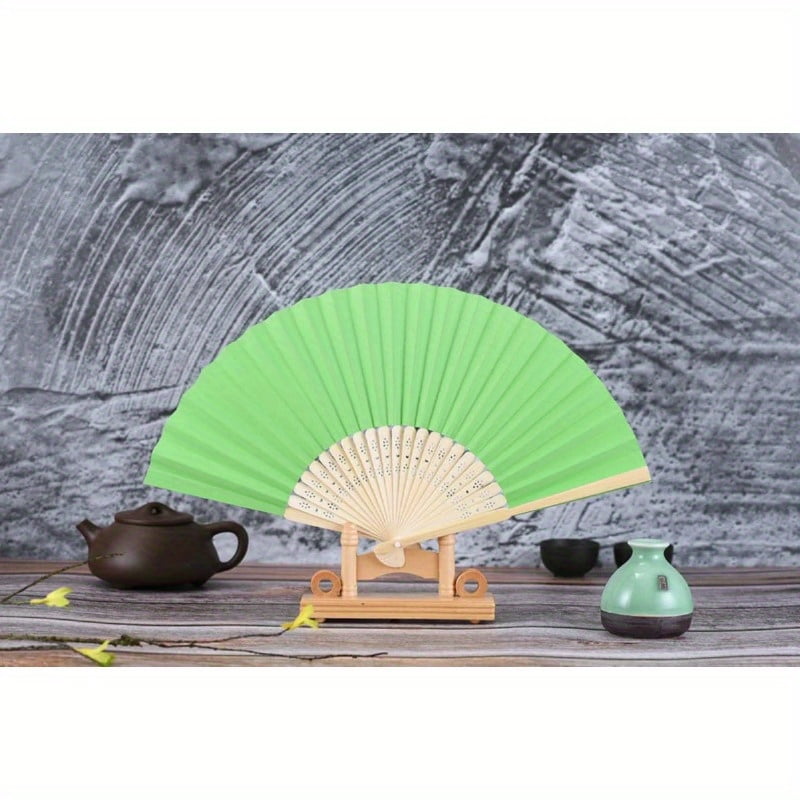 wwbo 10-Pack Classic Paper Bamboo Folding Fans - Elegant Handheld ...