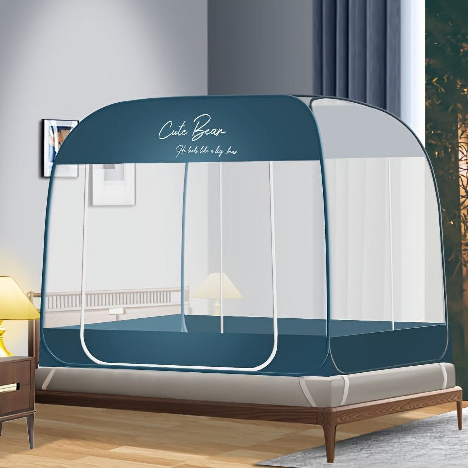 wwbo Mongolian Yurt Style Mosquito Net Bed Canopy - 100% Polyester Hand ...