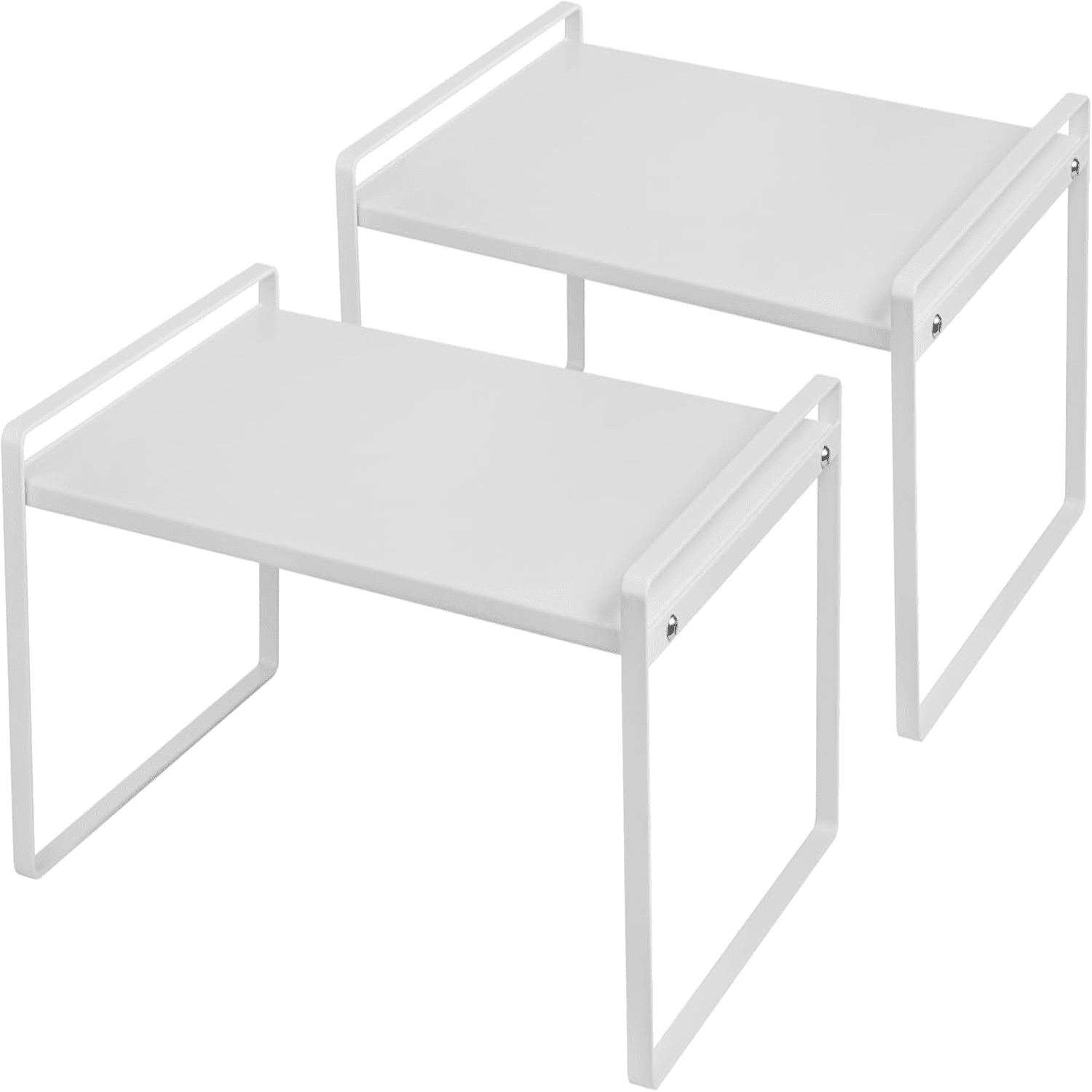 sasyxdc 2Pack Cabinet Shelves Stackable Organizer Rack Riser for ...