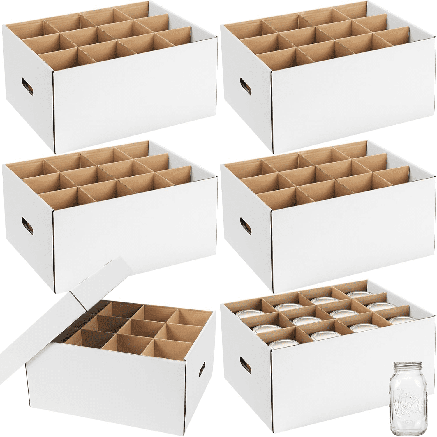 wxysydf 6 Pieces Regular or Wide Mouth Mason Jar Storage 32 oz Canning ...
