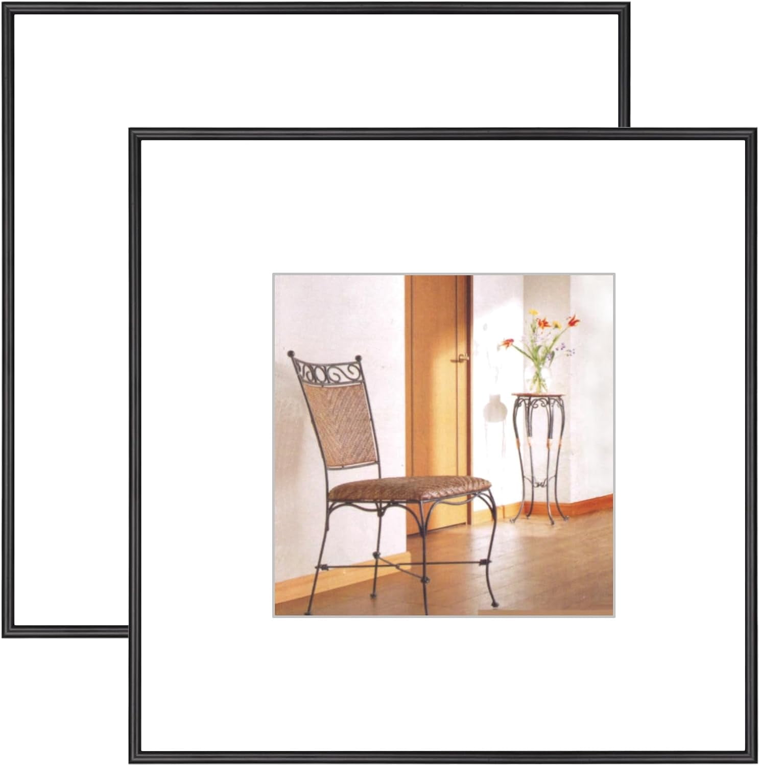dxynlzq 6x6 Picture Frame Black Thin Metal Square Picture Frames for ...