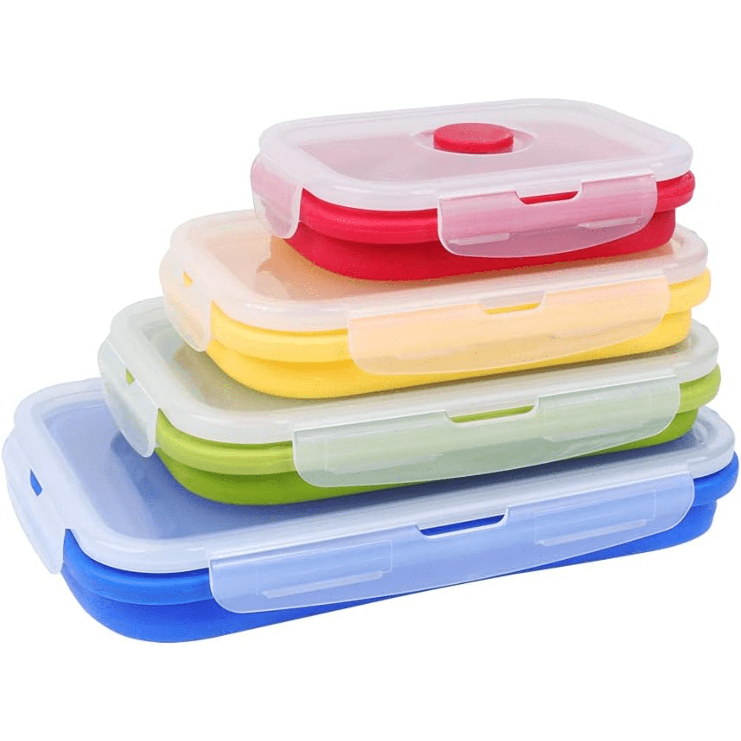 wxysydf Collapsible Foldable Silicone Food Storage Container Leftover ...