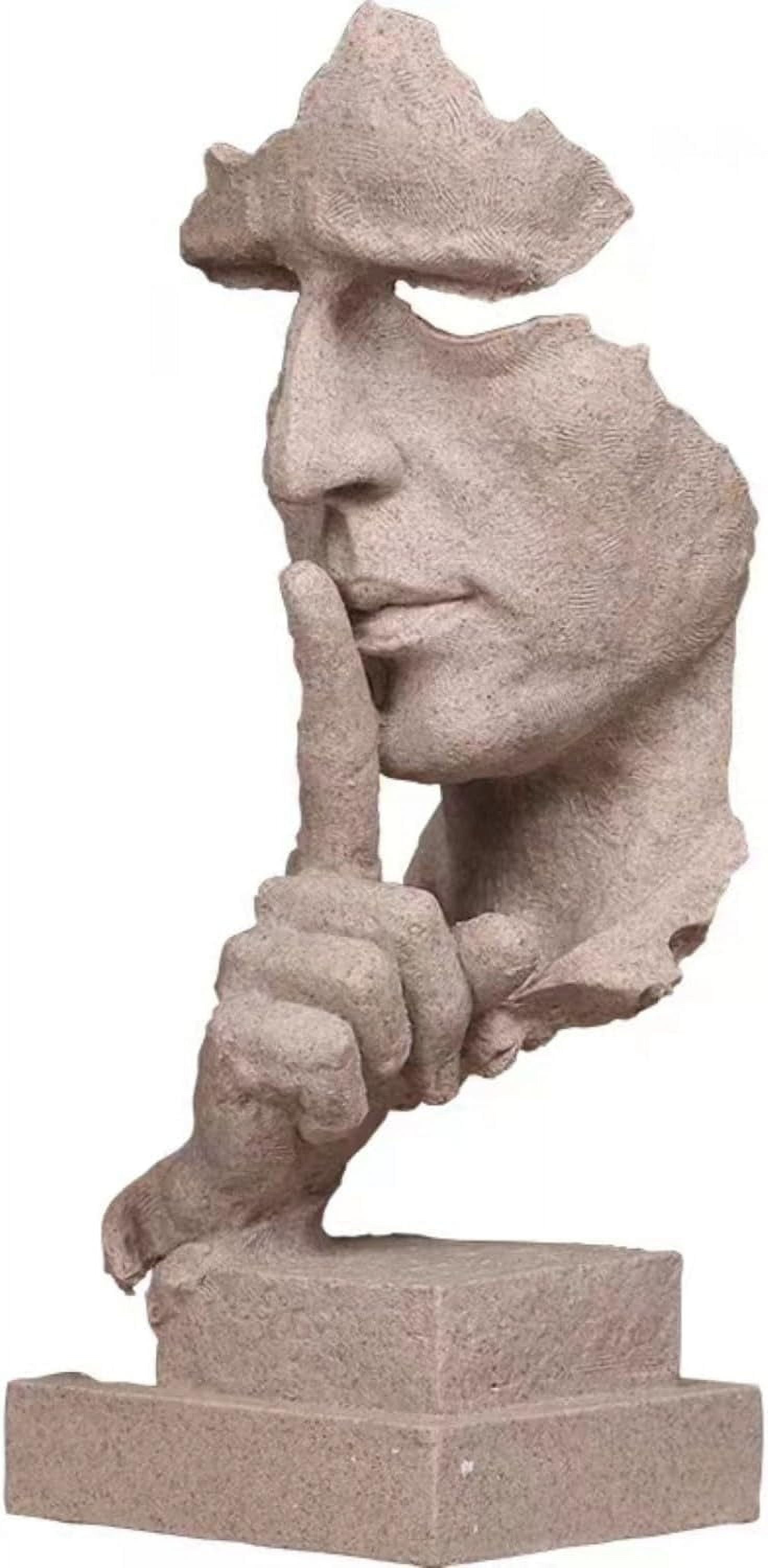 chdqwer JKLCH LTKIF Thinker Statue Ornaments Silence is Gold Abstract ...