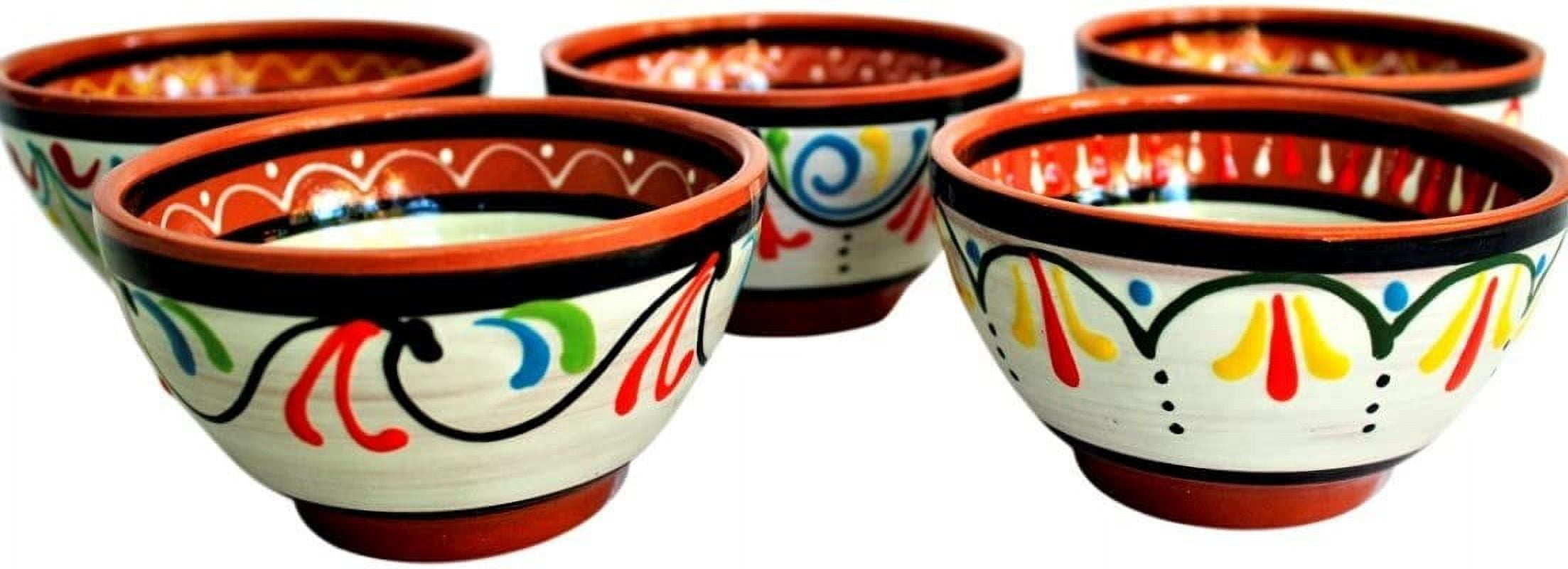 sdzjwix Salsa Bowls - Spanish Terracotta Multicolor Decor - Small ...