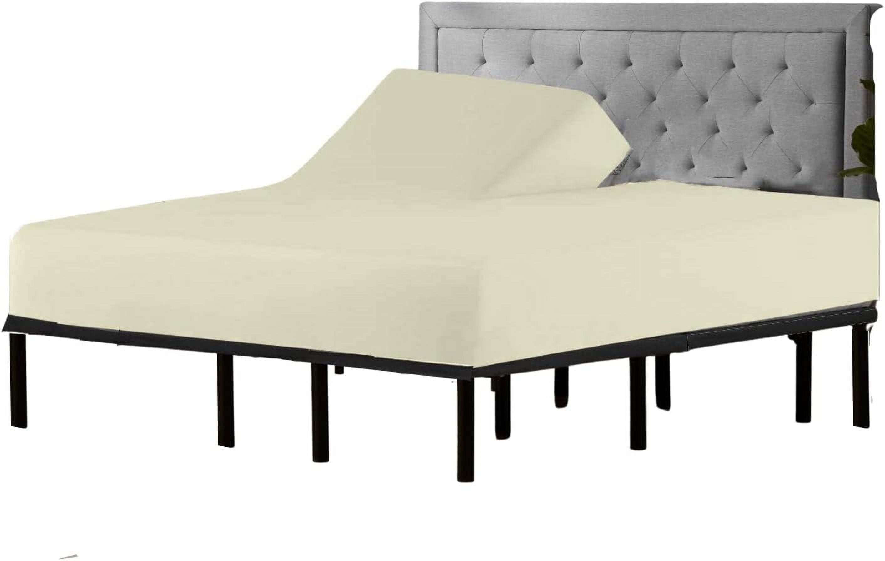 wxysydf Split Top King Fitted Sheet for Adjustable Bed 100% Giza Cotton ...