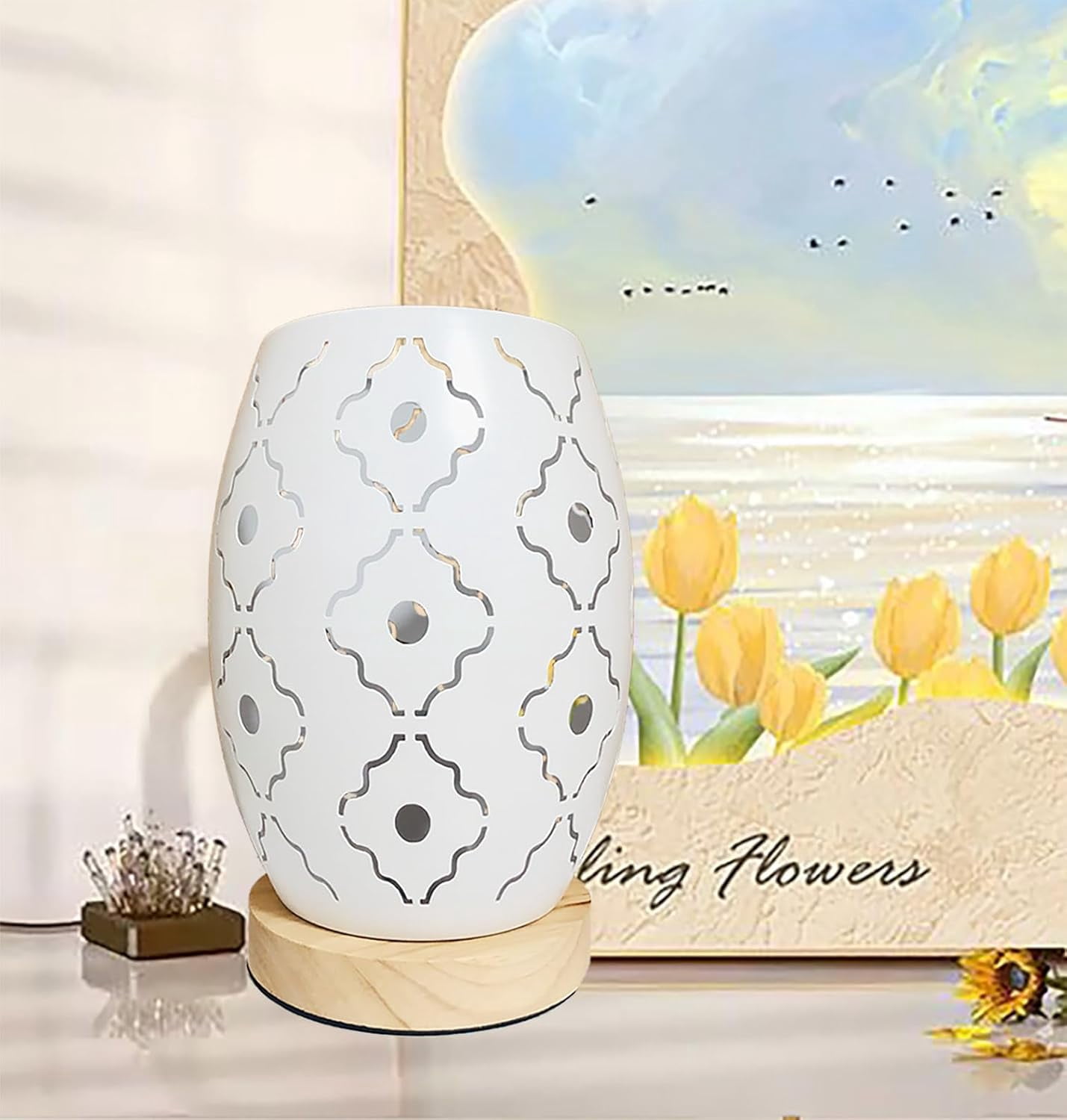 wxysydf Table Desk Lamp Small Boho Decorative Nightstand Night Light ...