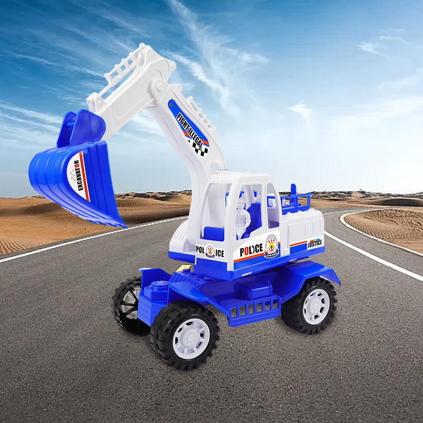 wycnly Kids Toys Children Engineering Car Drilling Excavator Toy ...