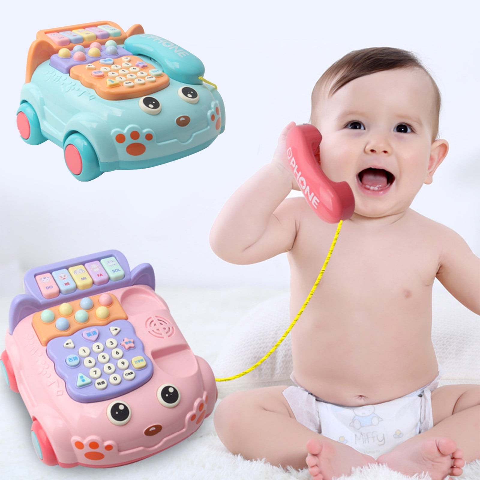 wycnly Kids Toys Children's Multi-function Early Education Telephone ...