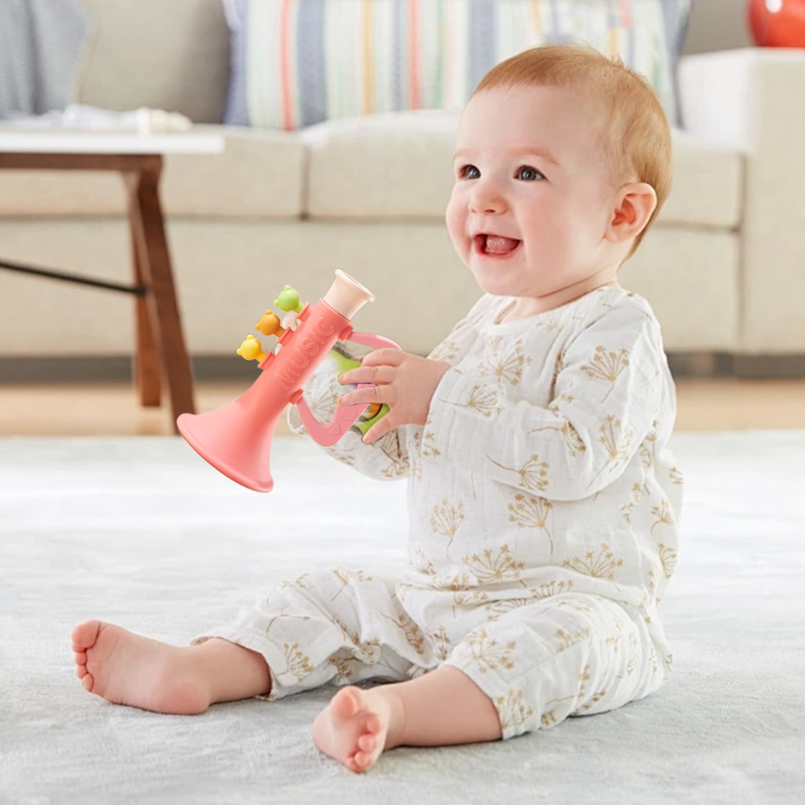 wycnly Kids Toys Children's Soft Material Trumpet Shaped Musical Toy ...