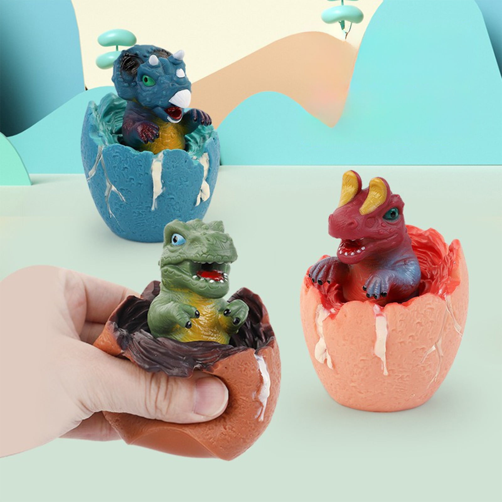 wycnly Kids Toys Dinosaur Pinch Music Decompression Toys Hand Pinch ...