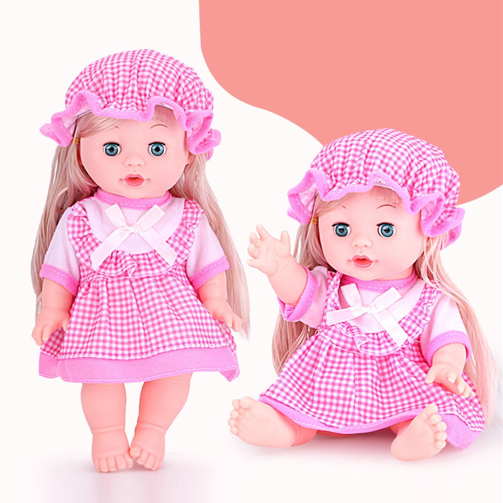 wycnly Kids Toys Dress Up Dolls Play House Simulation Dolls Soft ...