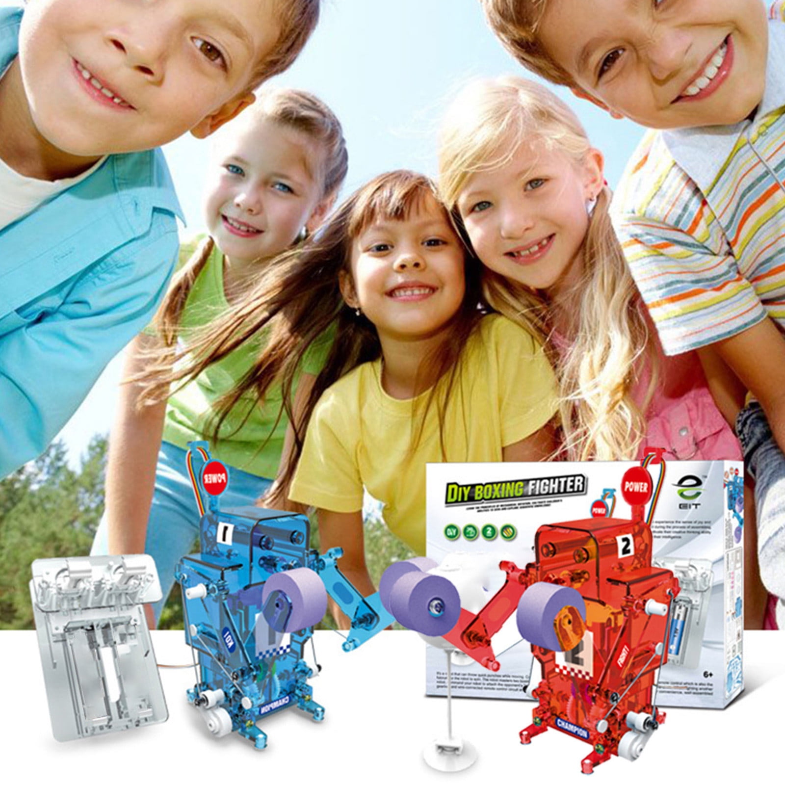 wycnly Kids Toys Electronic Boxing Toys, RC Fighting, Assembly DIY ...