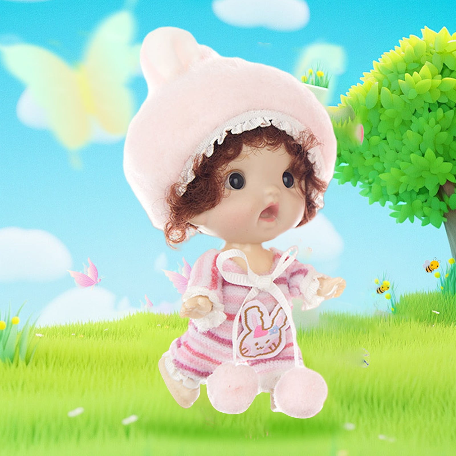 wycnly Kids Toys Enamel Doll 4-inch Mini Enamel Doll Children's Toy ...