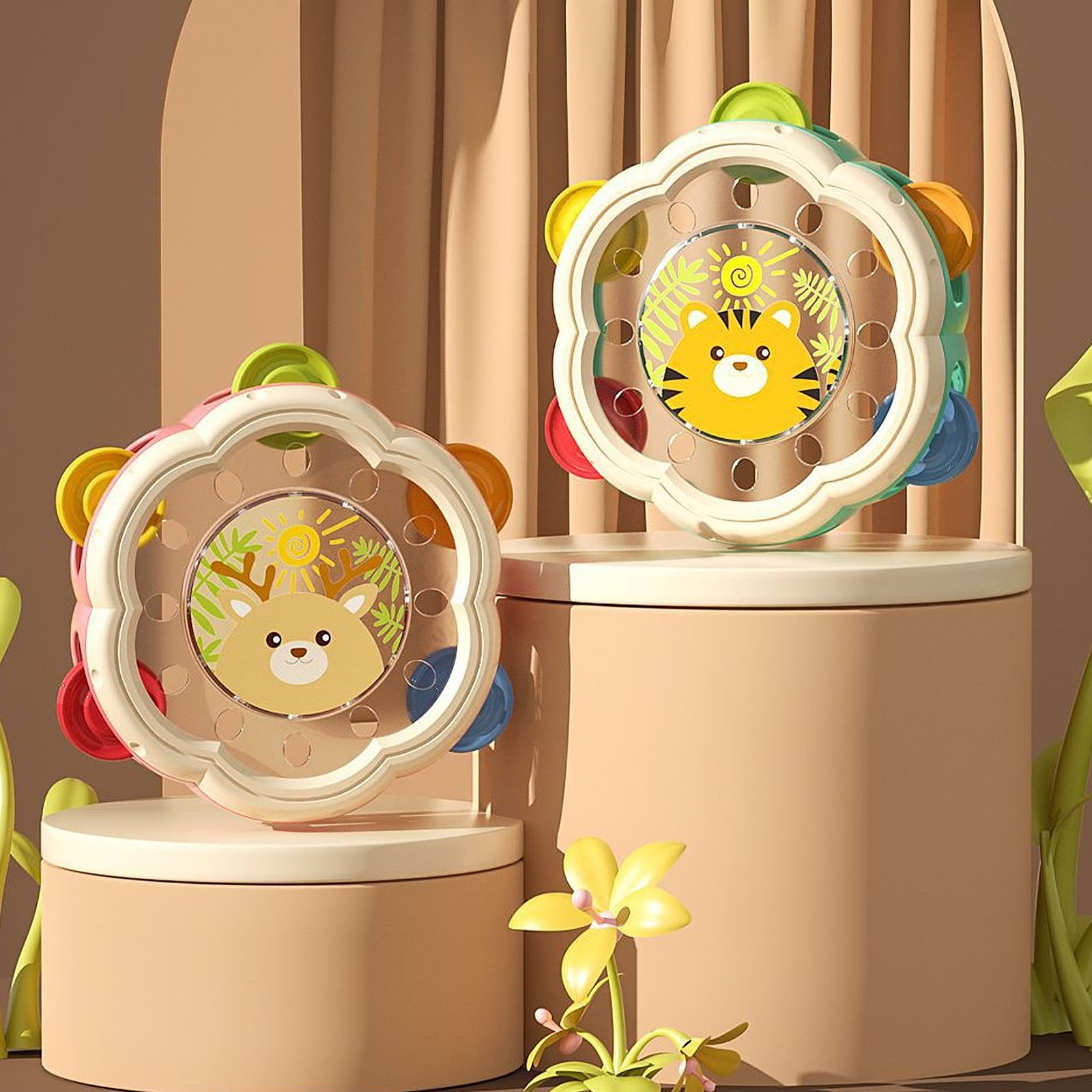 wycnly Kids Toys Funs Hand Clapping Tambourine 0-12 Year Old Clapping ...