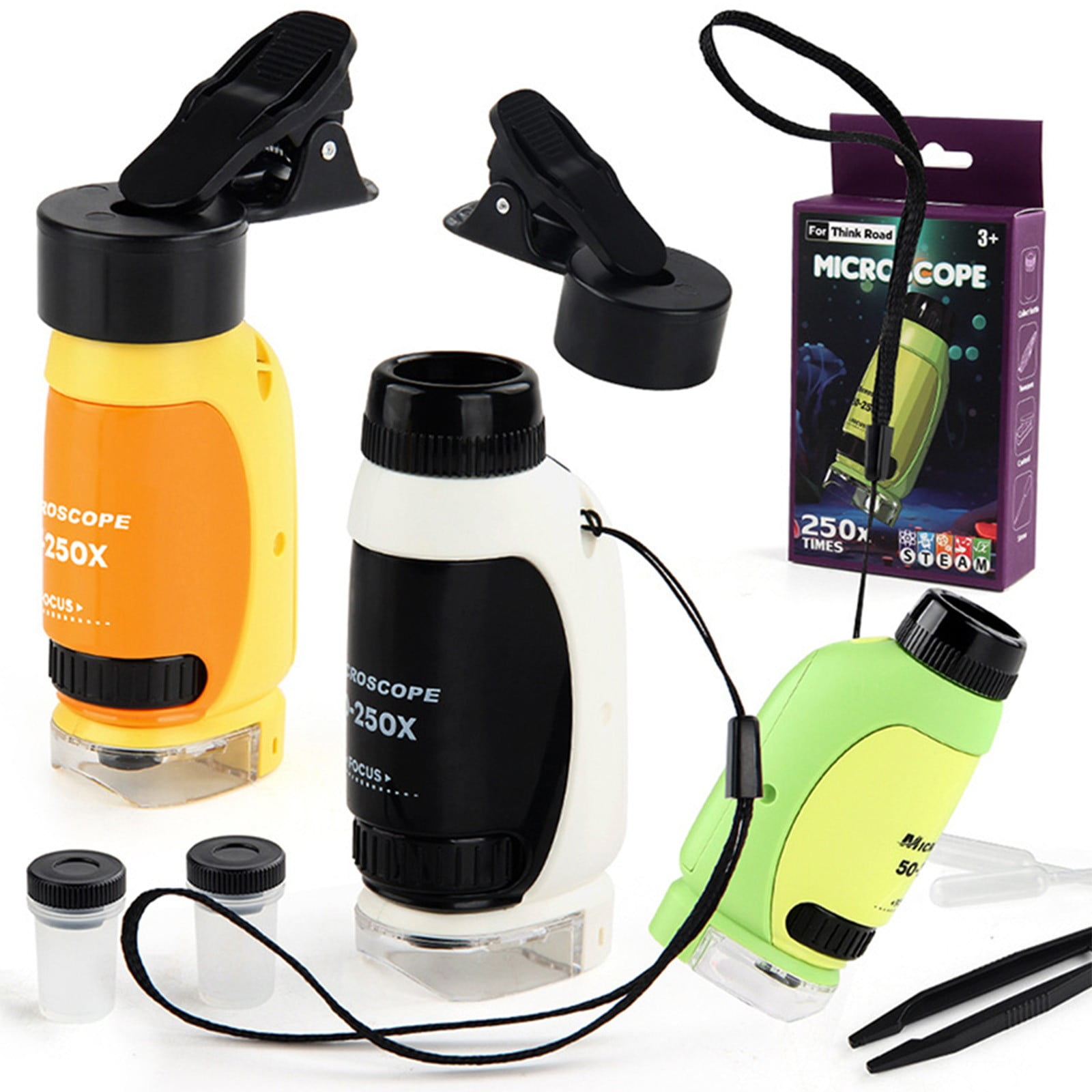 wycnly Kids Toys Portable Handheld Mini Microscope Toy Pocket Children ...