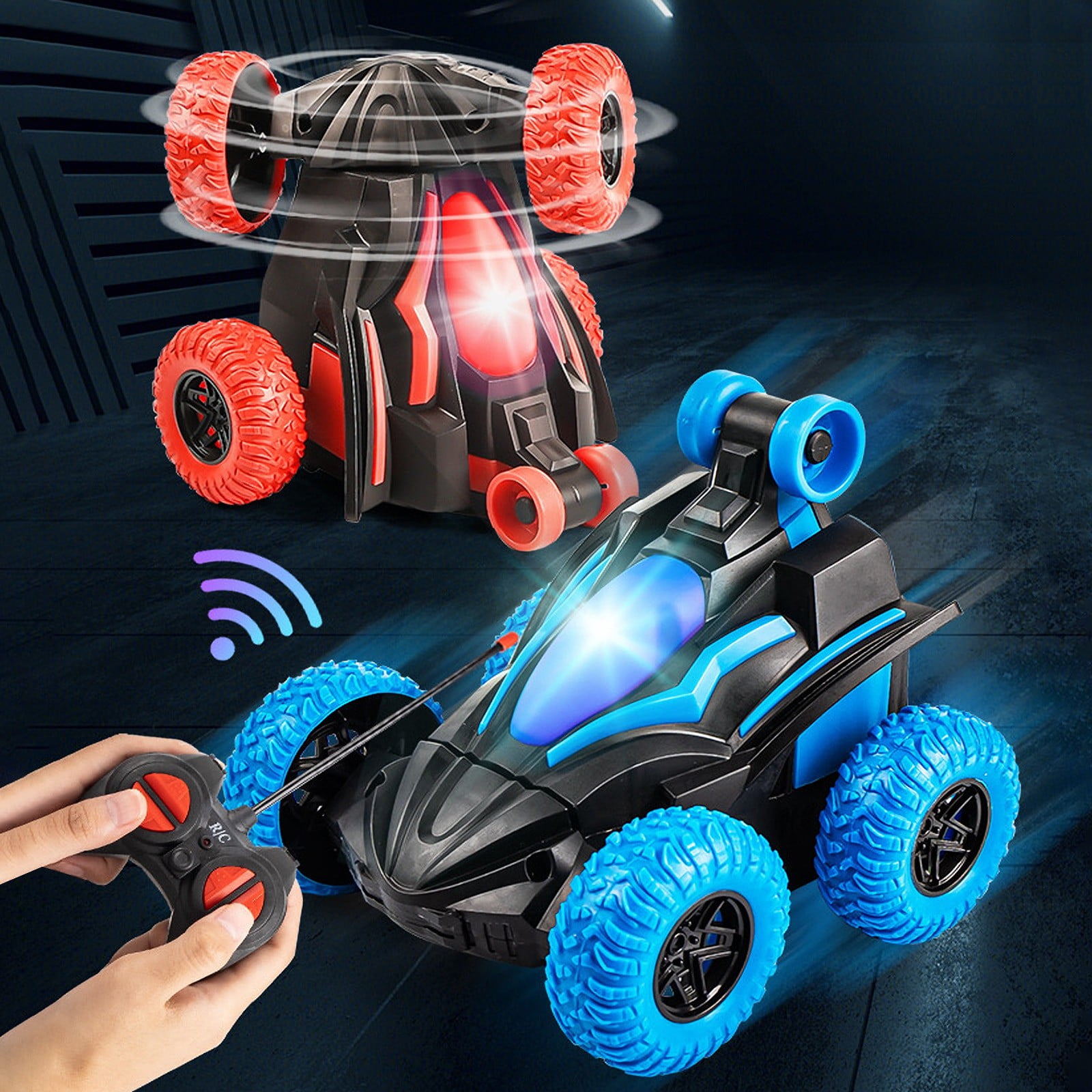 wycnly Kids Toys Remote Control Car Lying Down Walking 360 Degree Dump ...