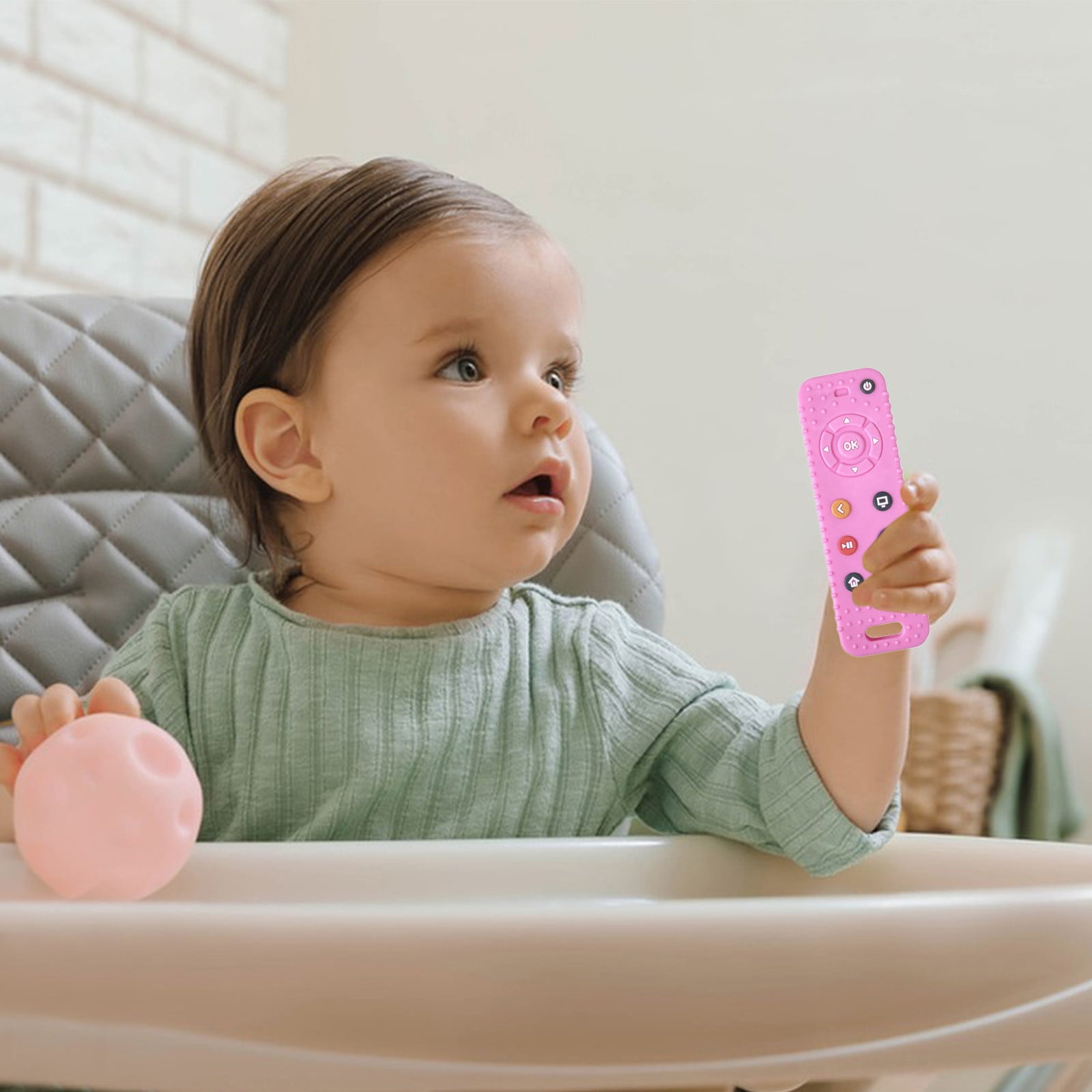 wycnly Kids Toys Silica Teething Toys Teether Toys Remote Control Shape ...