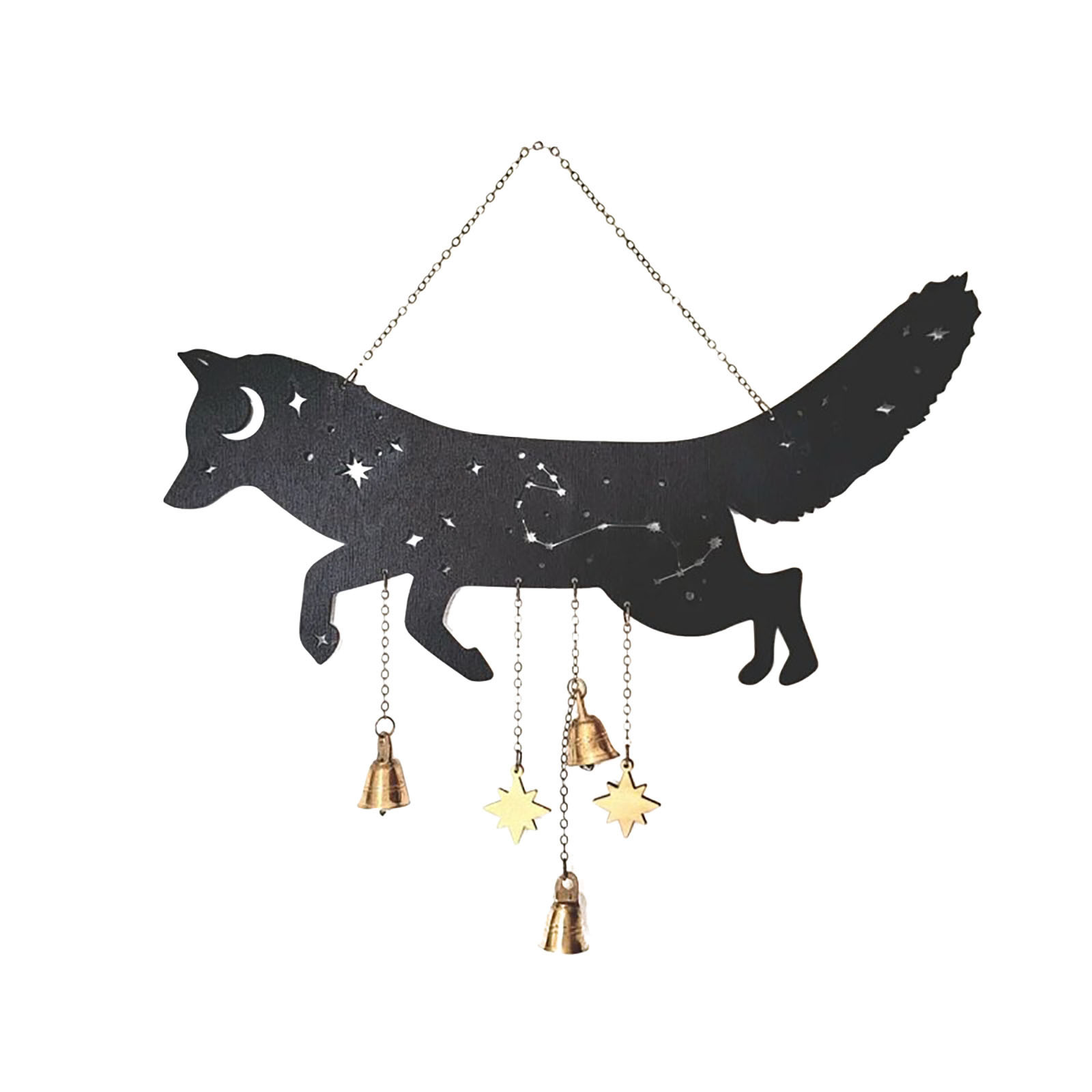 wznxdo Hanging Fox Wind Chimes Halloween Fox Wind Chime Decorative ...