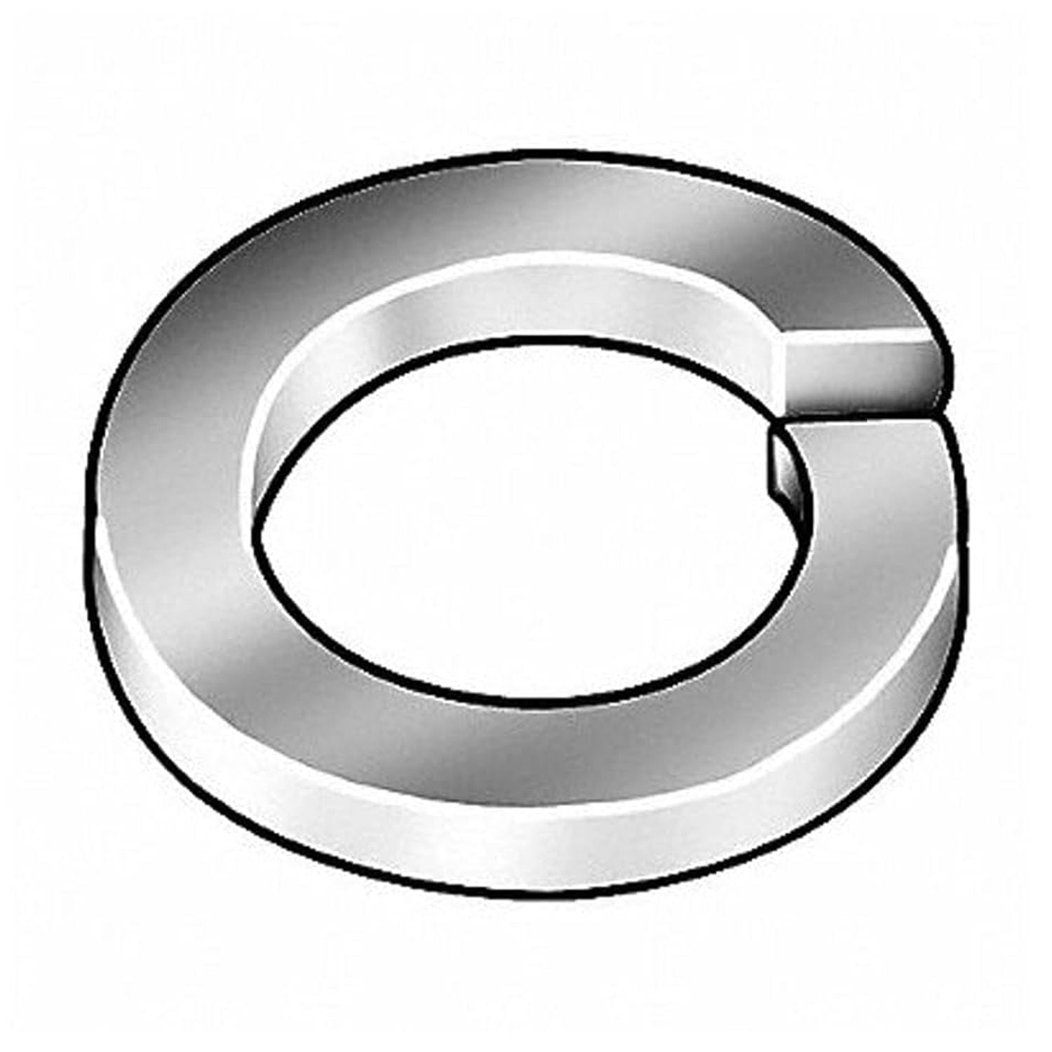 x 0.483" OD Steel Zinc Plated Finish Light Duty Split Lock Washers, 100 ...