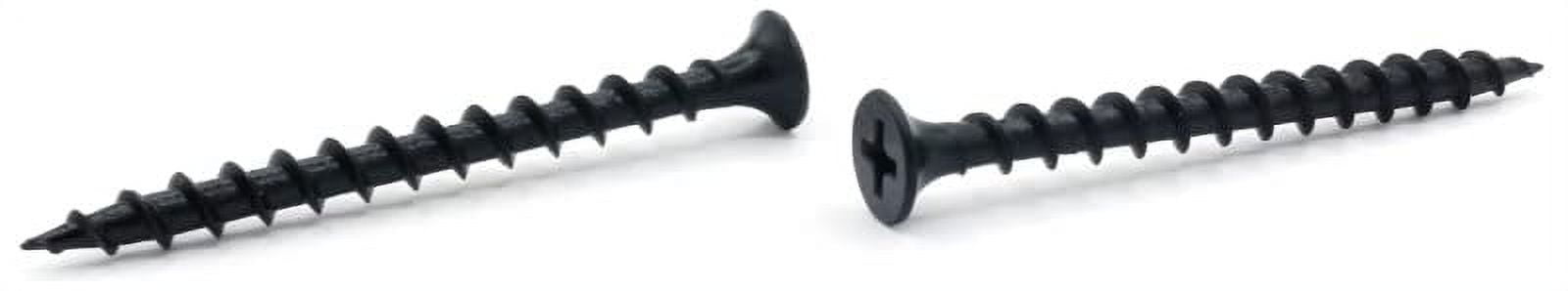 x 1 1/2" Coarse Drywall Screws/Phillips/Bugle Head/Steel/Black Phos ...