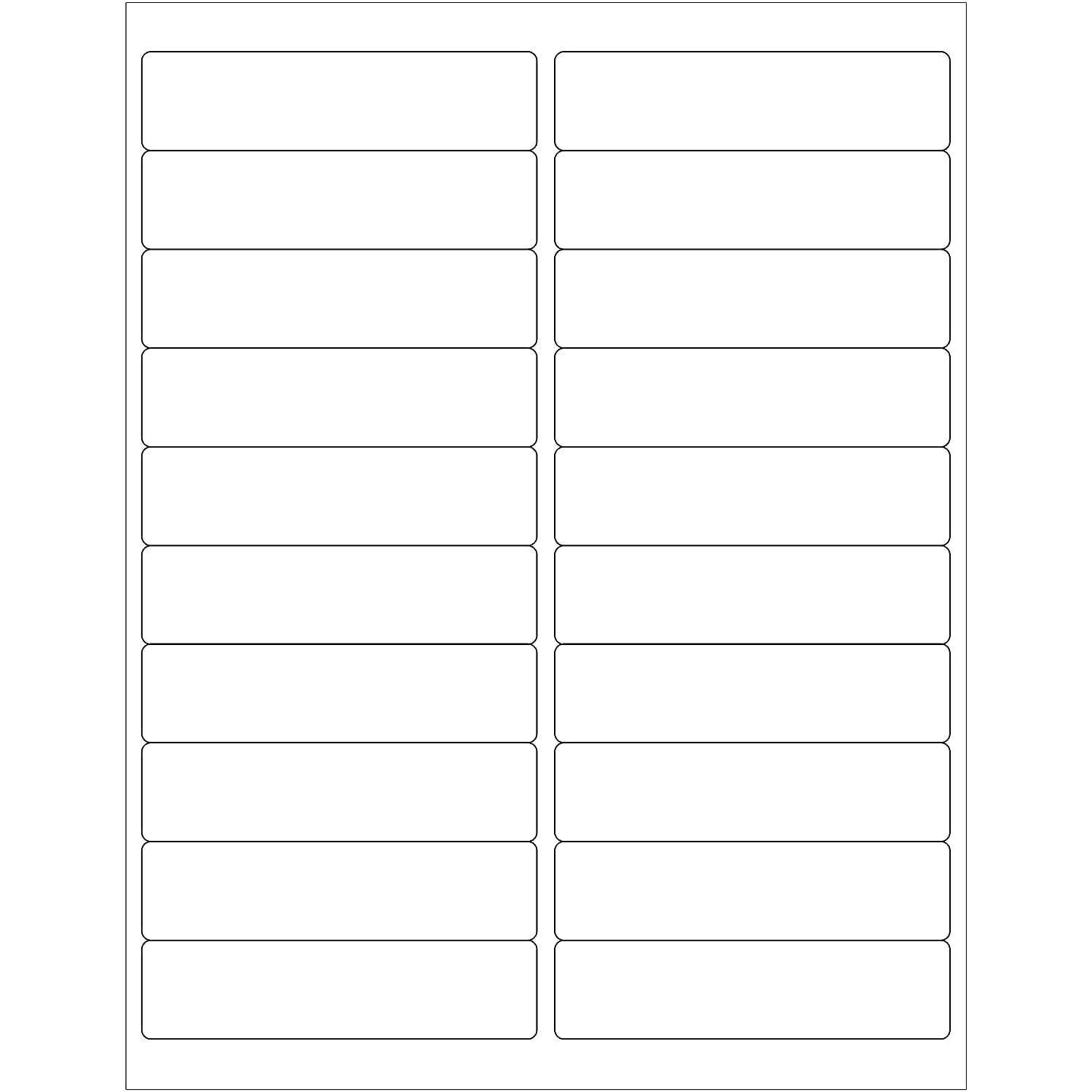 x 1' White Shipping Address Labels, for Laser jet Printers, Removable ...