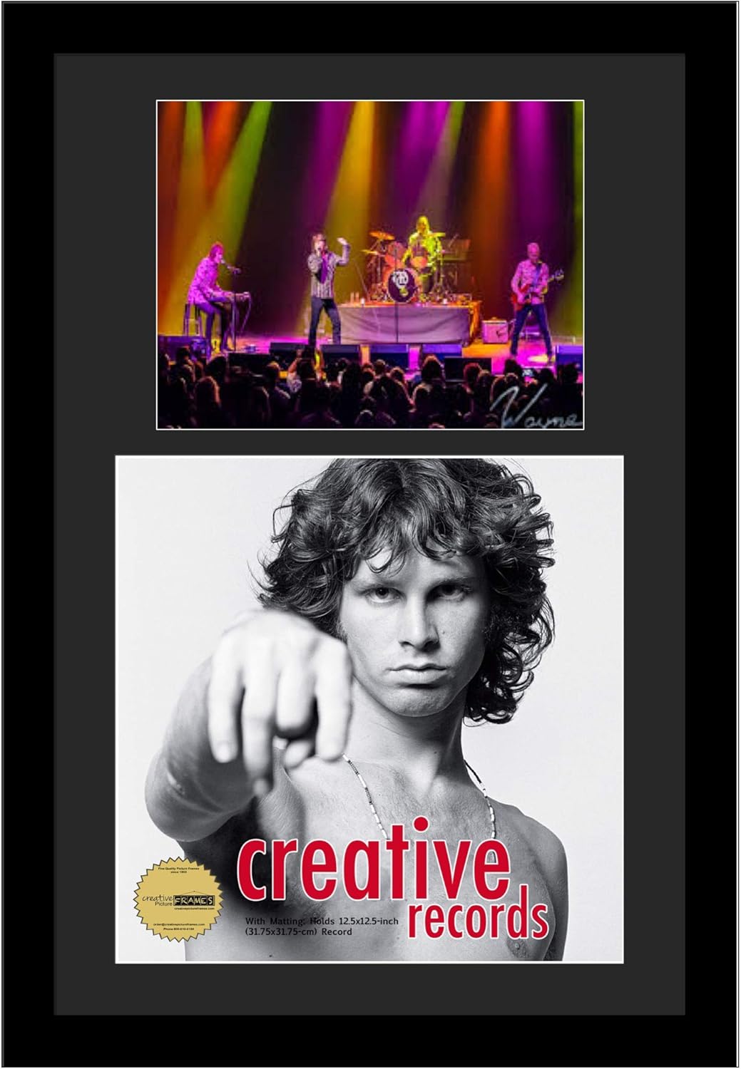 x 10" Photo Concert Frame with Black Matting Displays 33 Record Album ...