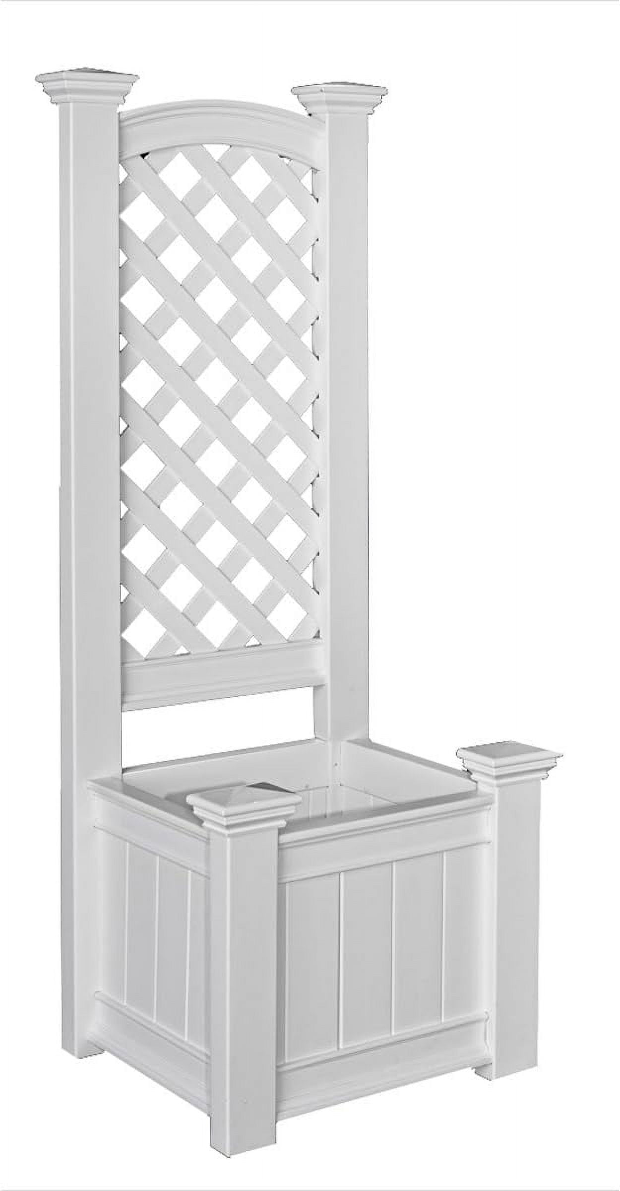 x 20"L Vinyl Planter Box with Trellis - Walmart.com