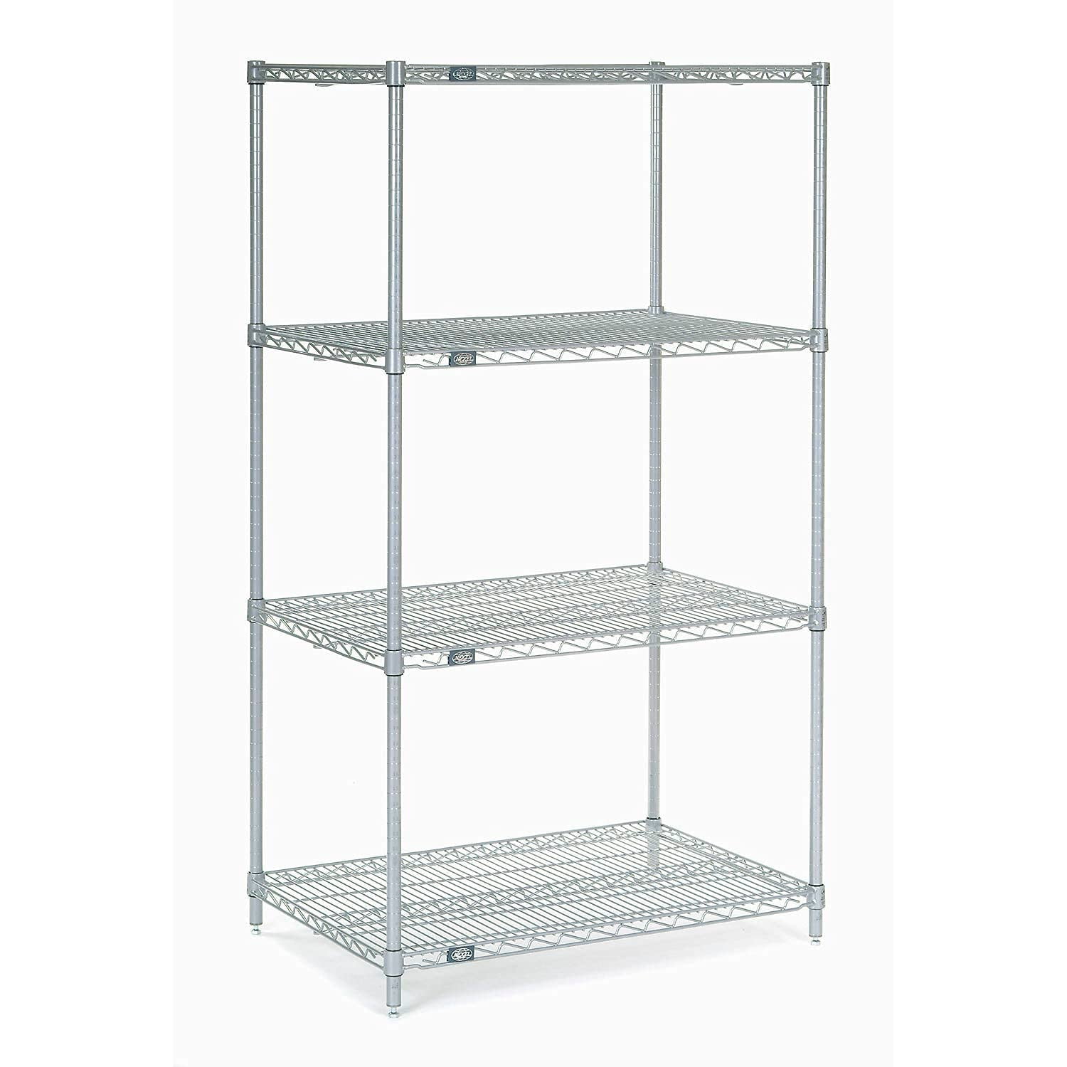 x 24" x 63", 4 Tier, NSF Listed Adjustable Wire Shelving, Unit Storage ...