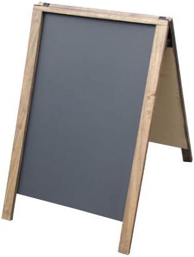 x 28" Hardwood Sidewalk Sandwich Board A-Frame Sign with Chalkboard ...