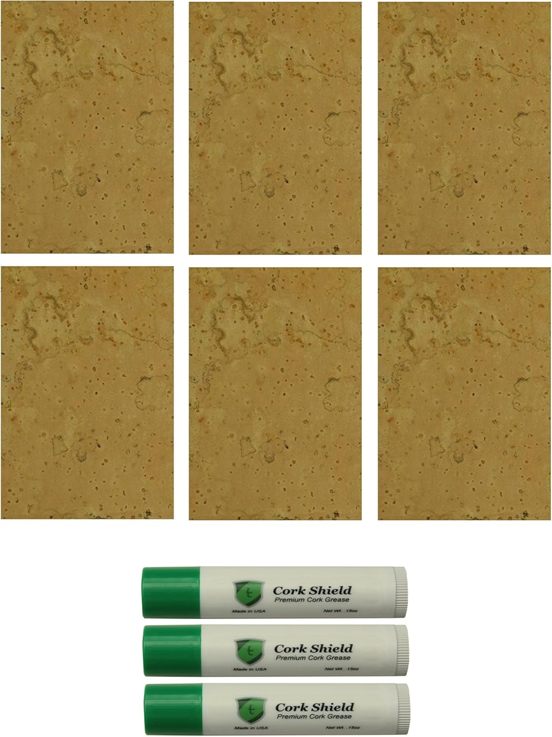 x 3" Natural Cork Sheet Assortment with 3 Pack of Cork Grease - Walmart.com