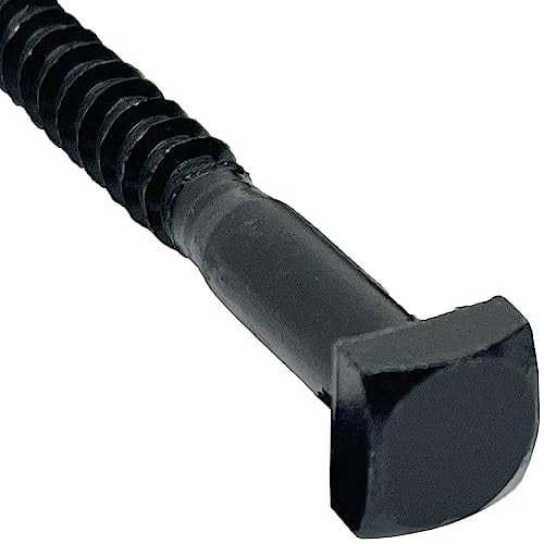 ¼” x 3” - Rustic Square Head Lag Wood Screws – Decorative Antique Black ...