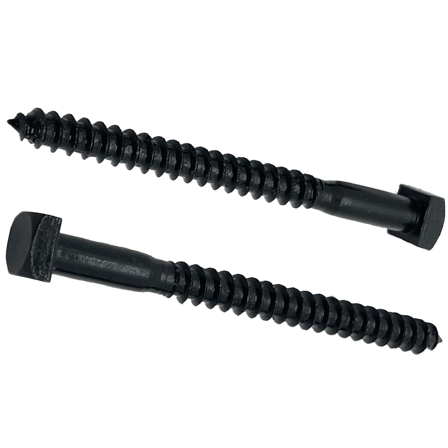 ¼” x 3” - Rustic Square Head Lag Wood Screws – Decorative Antique Black ...