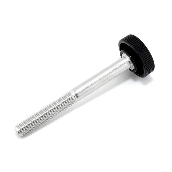 x 3 Stainless Steel - Black Knurled Round Plastic - Standard/Coarse ...
