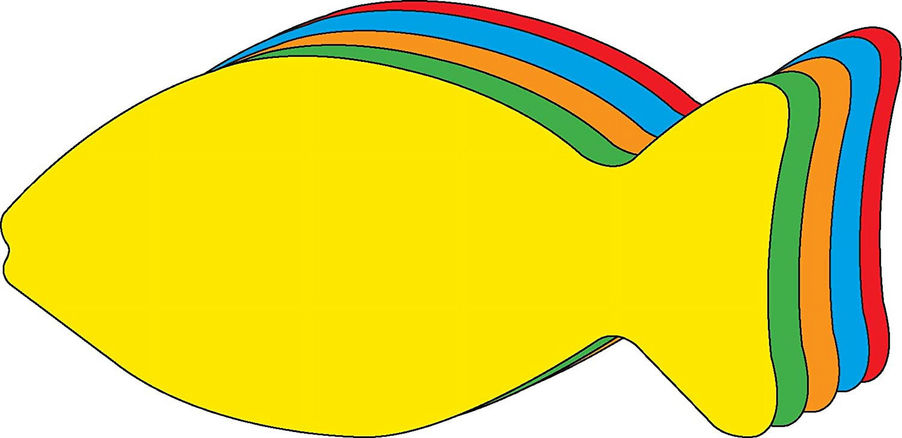 x 4.75" Faith Fish Foam Large Assorted Color Creative Cut-Outs,15 pkg ...