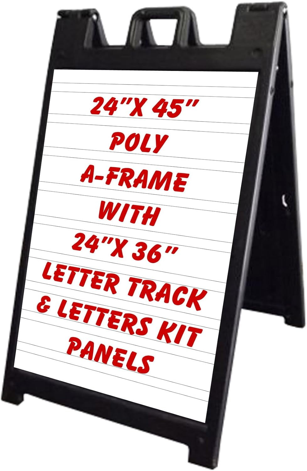 x 45" Black Plasticade/Signicade Sidewalk Sandwich Board A-Frame Sign w ...