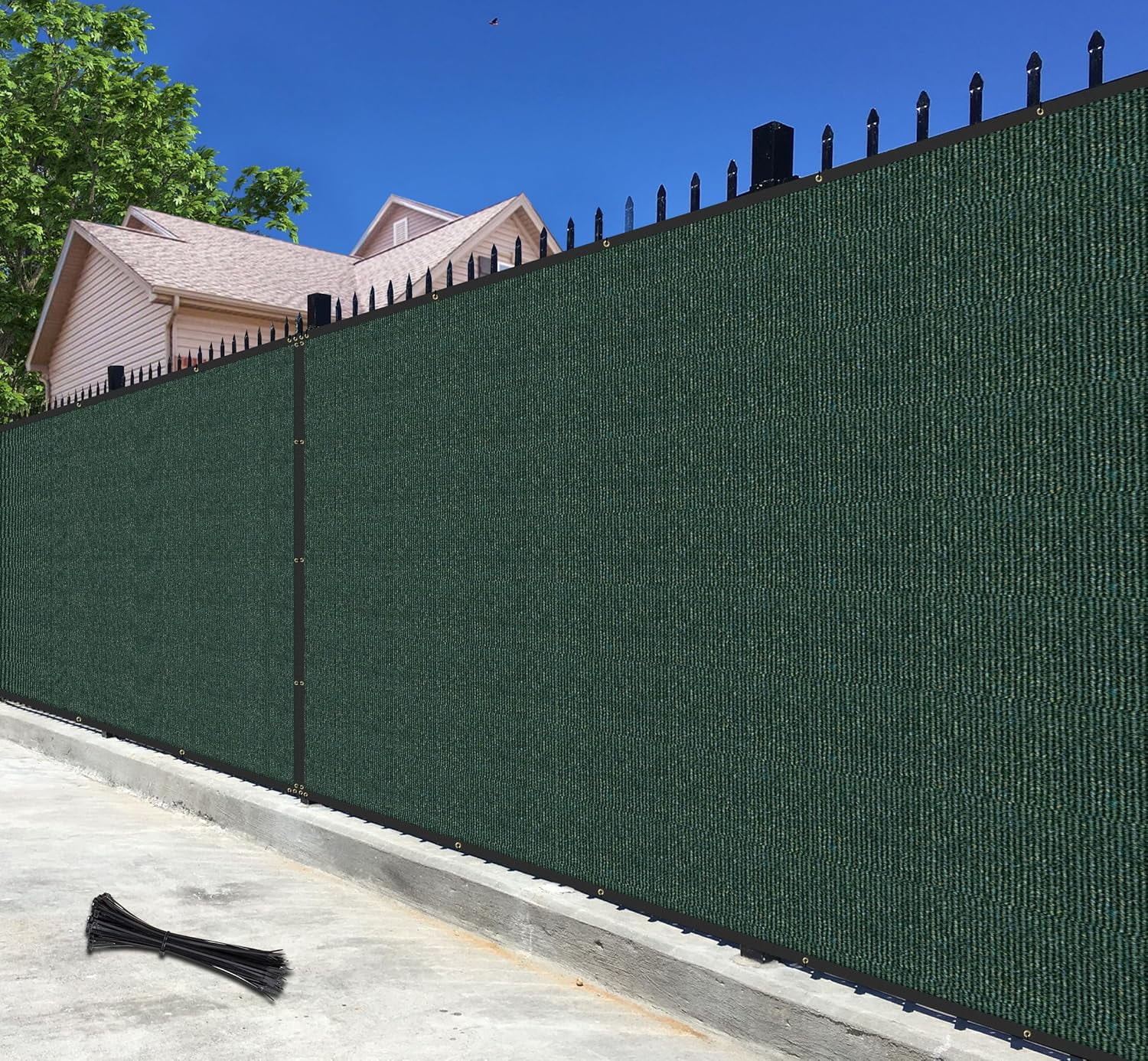 x 50' Green Privacy Fence Screen Net Fencing 95% Privacy Blockage ...