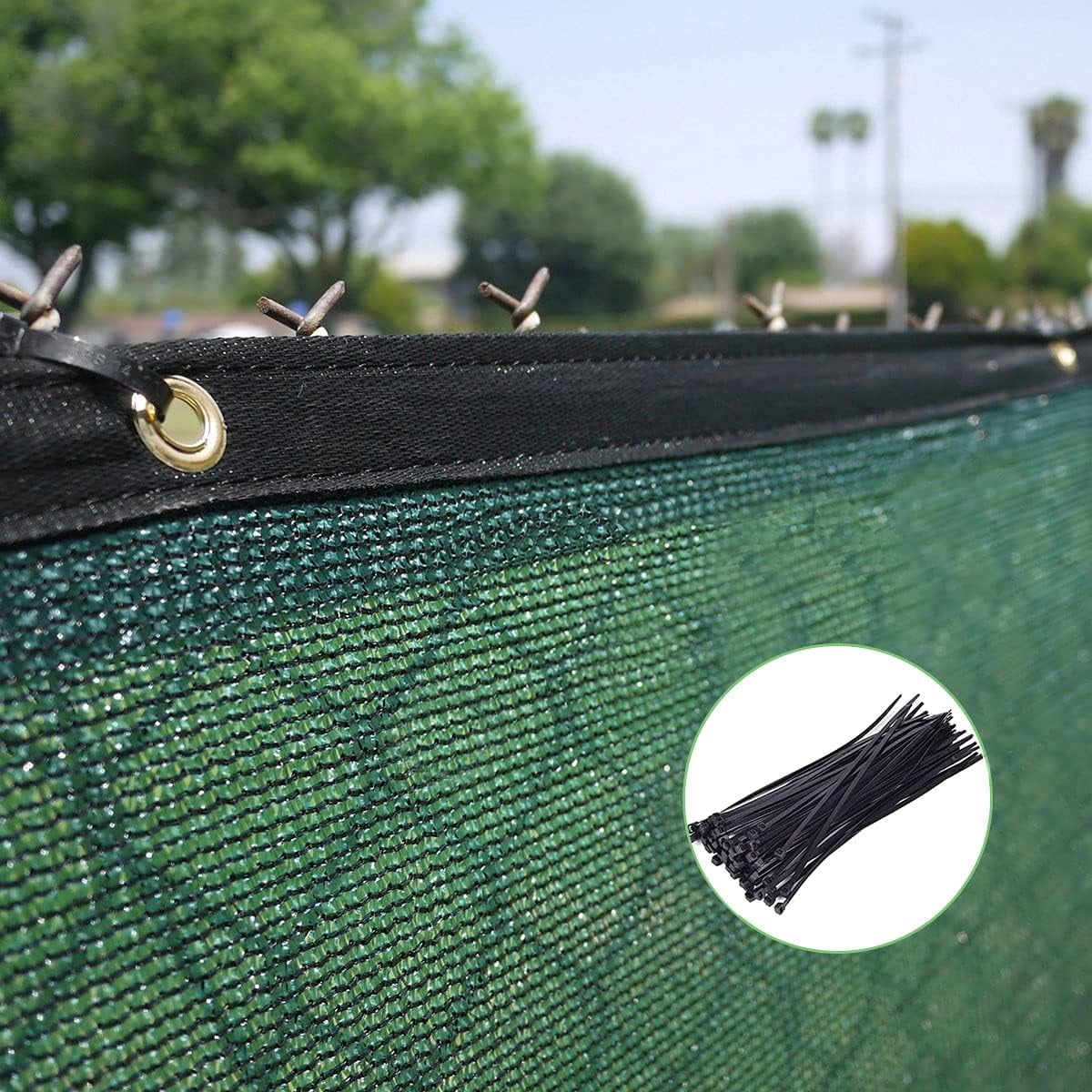 x 50' Green Privacy Screen Fence, Heavy Duty Grade Windscreen with Anti ...
