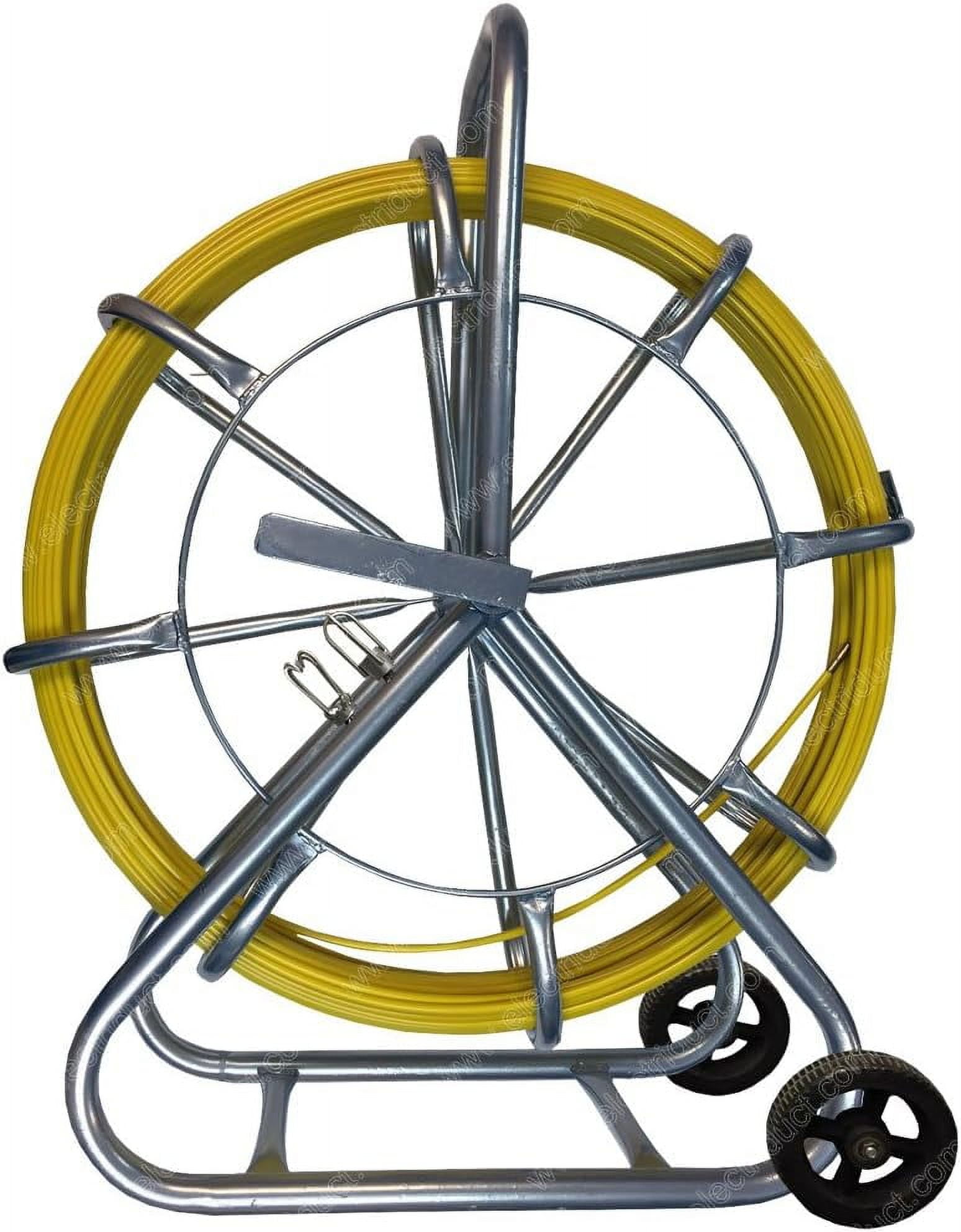 x 500FT Duct Rodder 6MM Fiberglass Cable Pulling Rod Fish Tape Wire ...