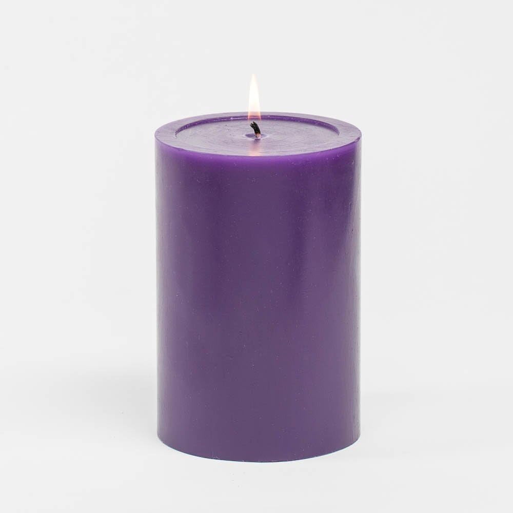 x 6" Purple Pillar Candles Set of 6 - Walmart.com
