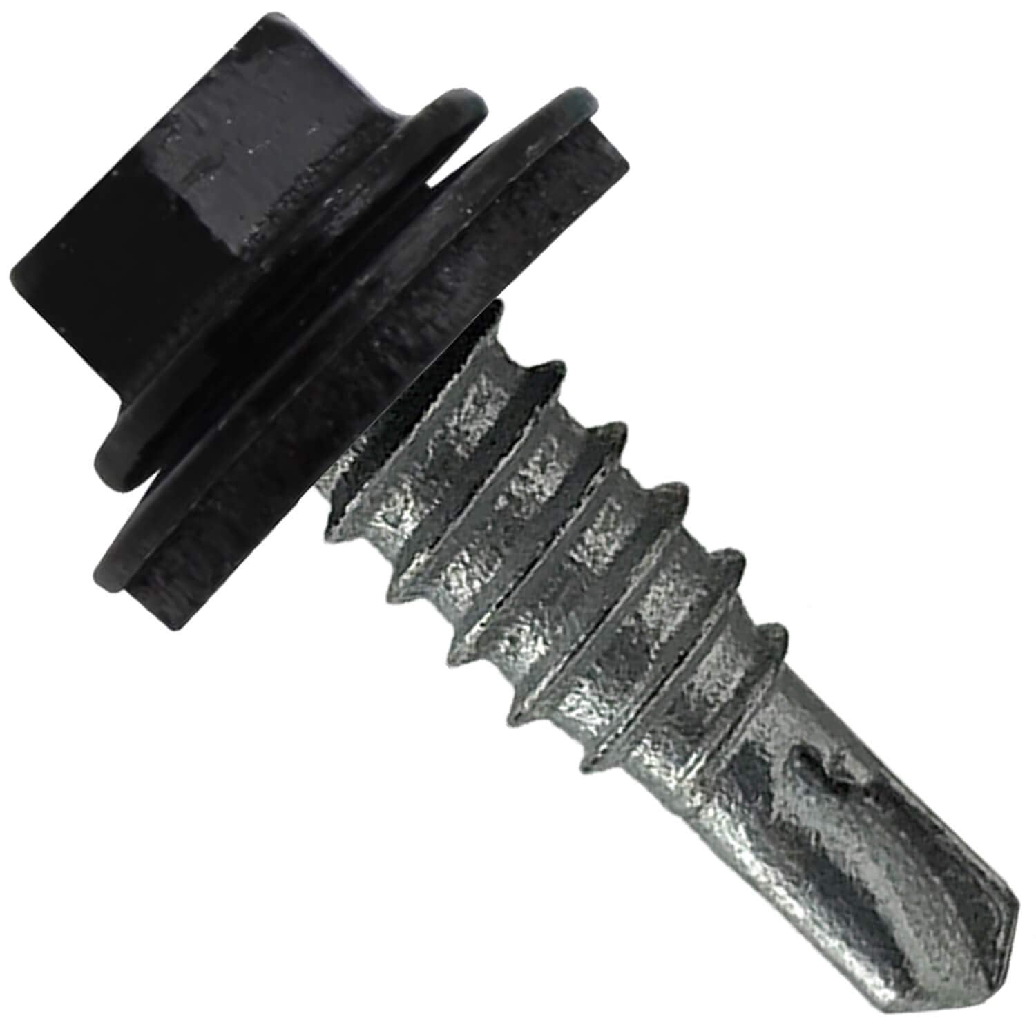 x 7/8" Metal to Metal Type #1 BLACK 5/16" Hex Head -Drill Point ...