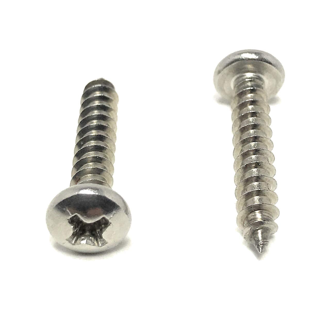 x 7/8 Stainless Steel Phillips Pan Head Sheet Metal Screws Type A (100 ...