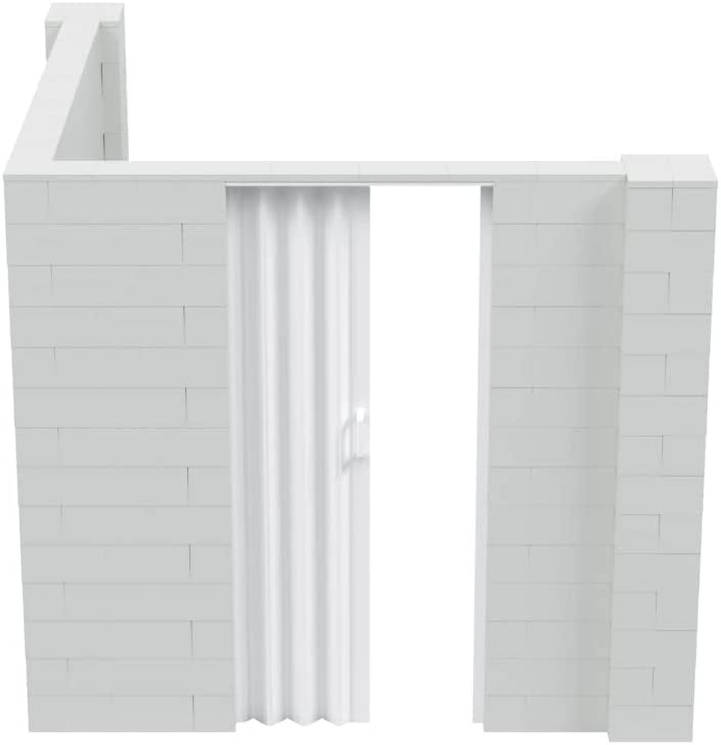 x x 7’ L-Shaped Wall Kit with Acrdion Door | 3’ x 7’ Doorway | Modular ...