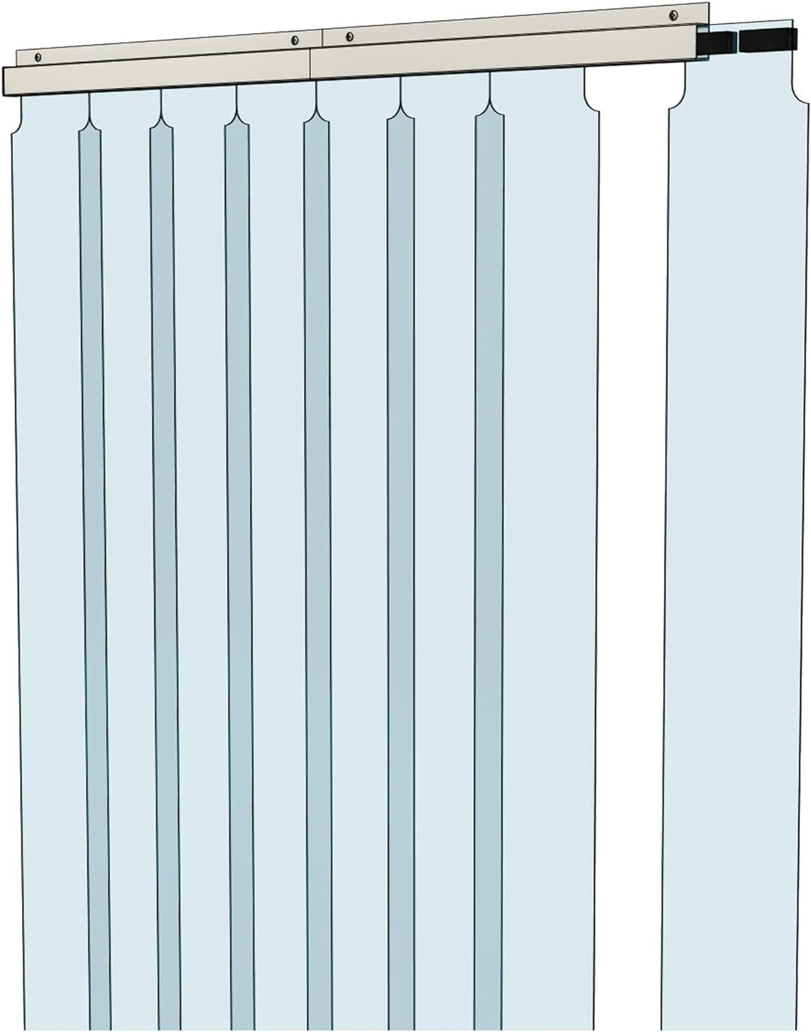 x 84" Vinyl Climate Control Curtain Kit, Slide-in s Perfect for ...