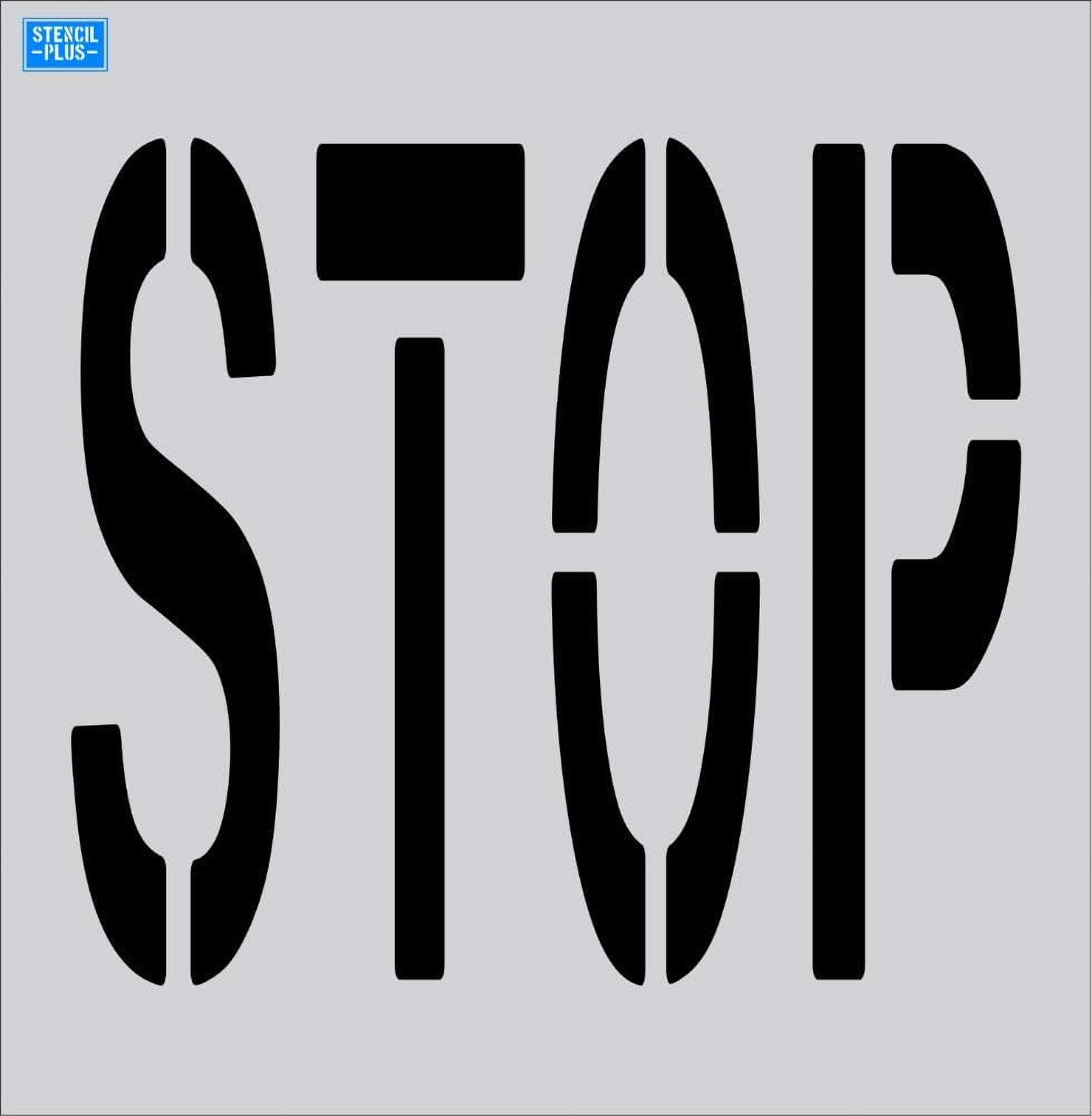 X 9" Word - Stop Parking Lot Pavement Marking Stencil - Walmart.com